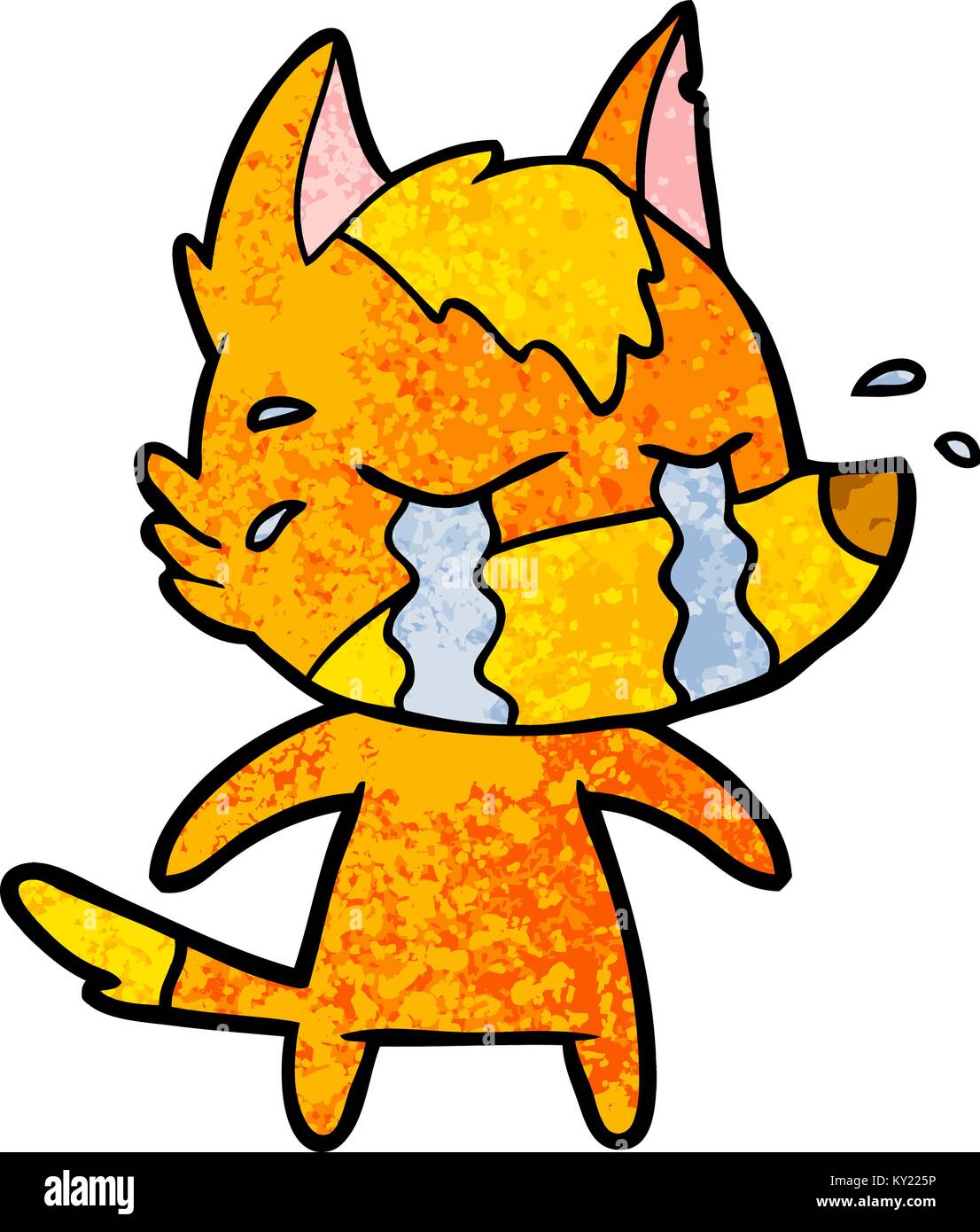 sad little fox cartoon character Stock Vector Image & Art - Alamy