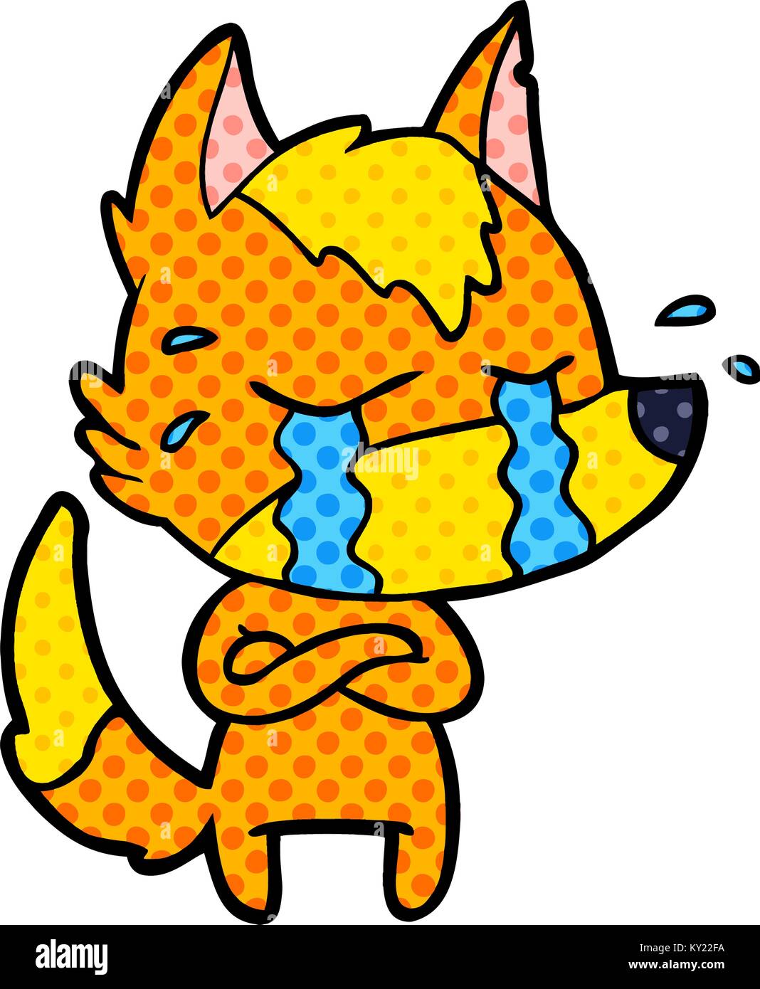 sad little fox cartoon character Stock Vector Image & Art - Alamy