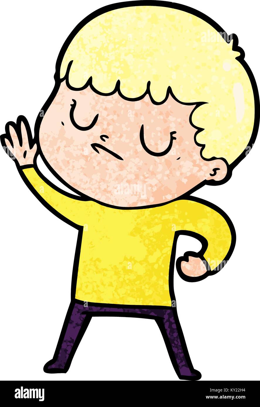 cartoon grumpy boy Stock Vector Image & Art - Alamy