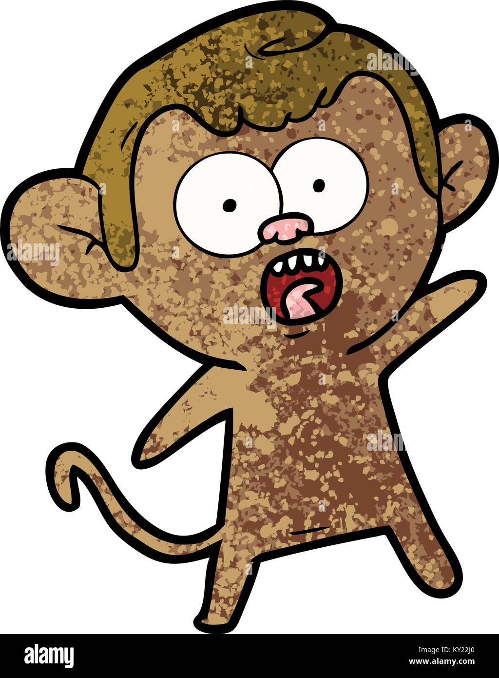 cartoon shocked monkey Stock Vector Image & Art - Alamy