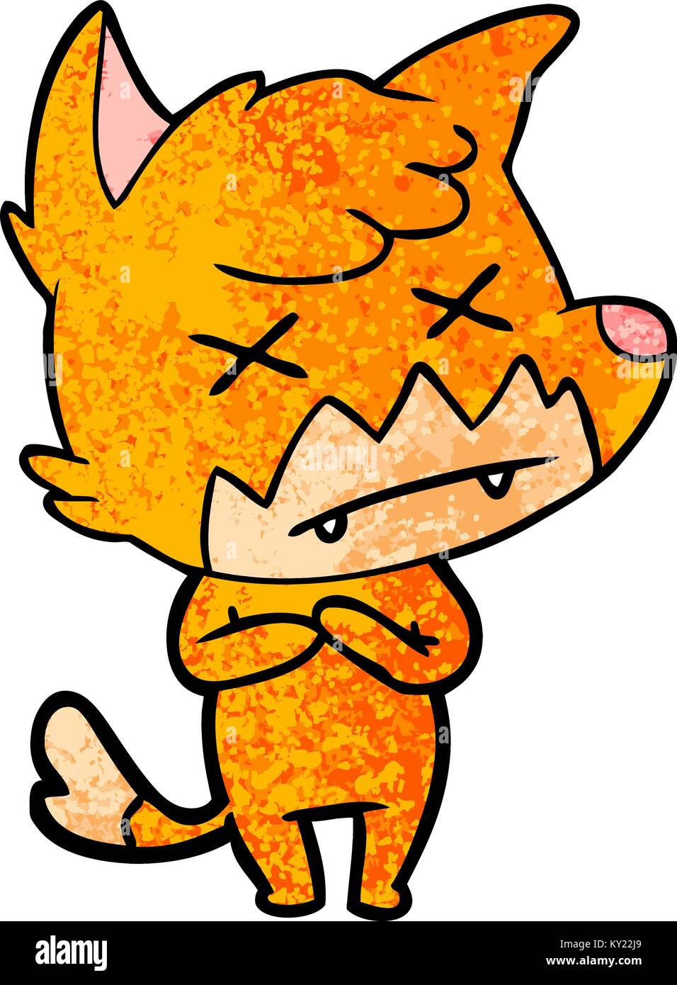 cartoon cross eyed fox Stock Vector Image & Art - Alamy