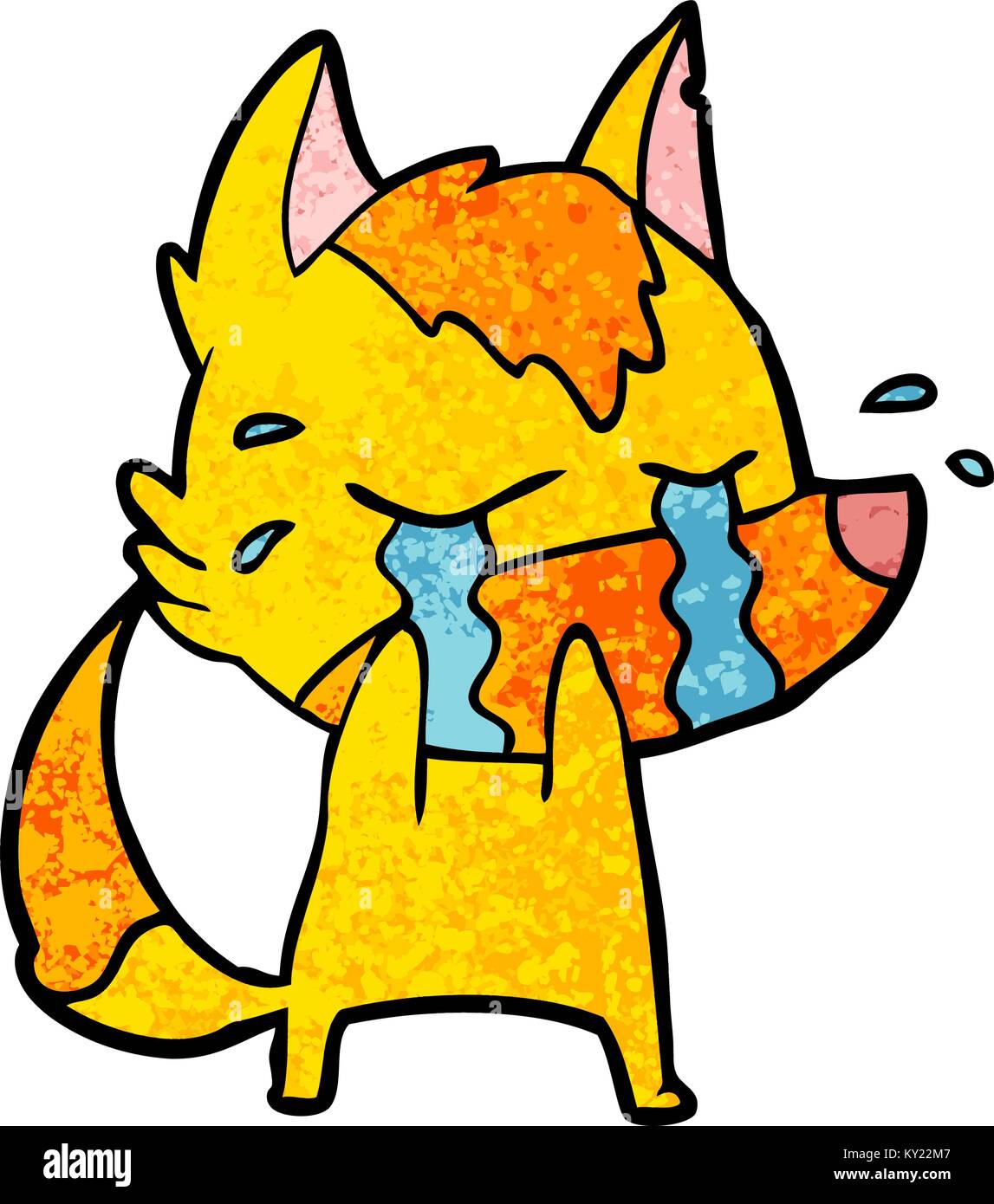 sad little fox cartoon character Stock Vector Image & Art - Alamy