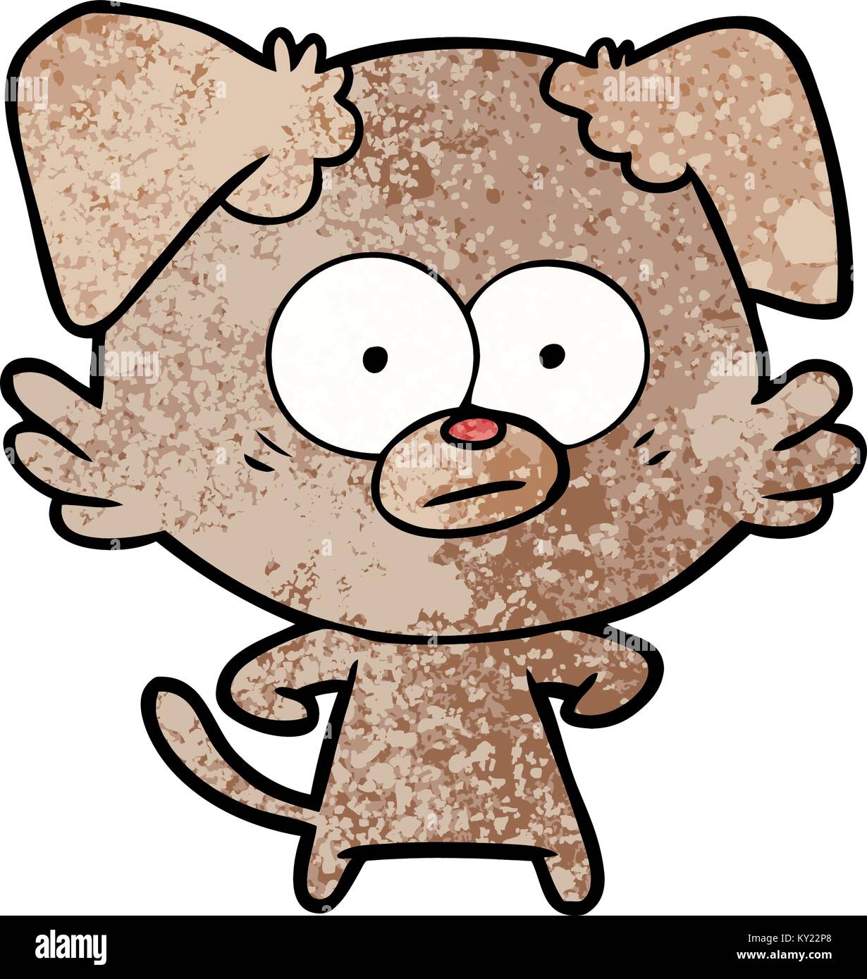 nervous dog cartoon Stock Vector Image & Art - Alamy