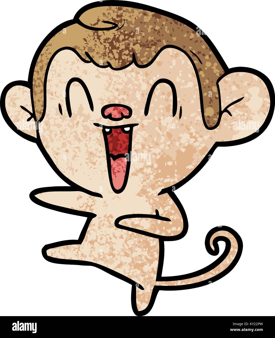 cartoon laughing monkey Stock Vector Image & Art - Alamy
