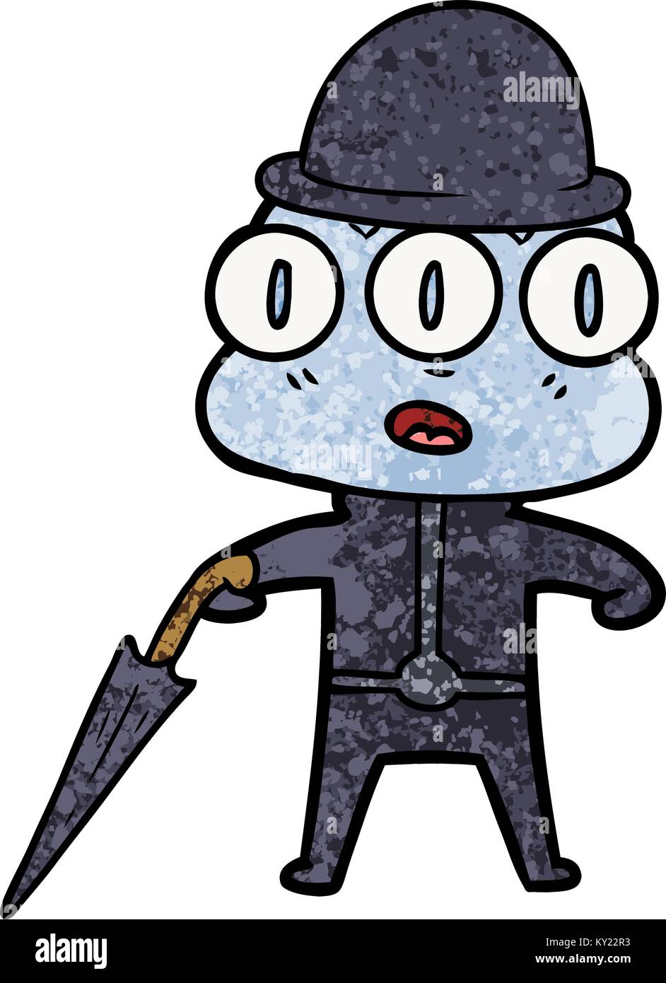 cartoon three eyed alien Stock Vector Image & Art - Alamy