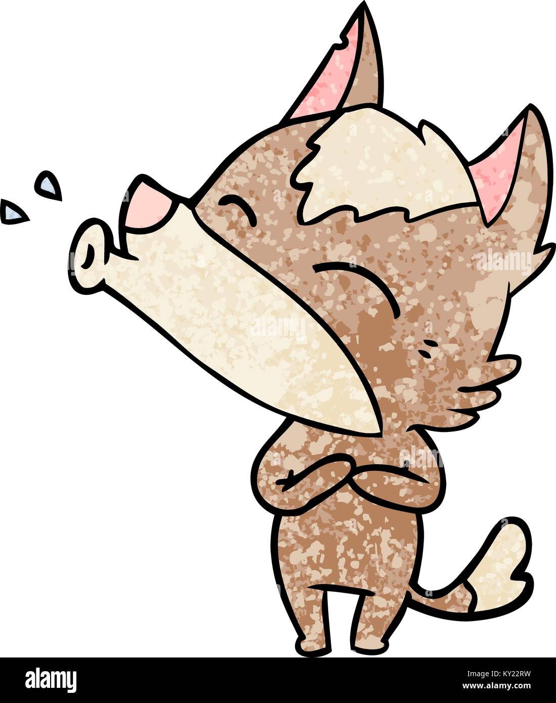 howling wolf cartoon Stock Vector Image & Art - Alamy