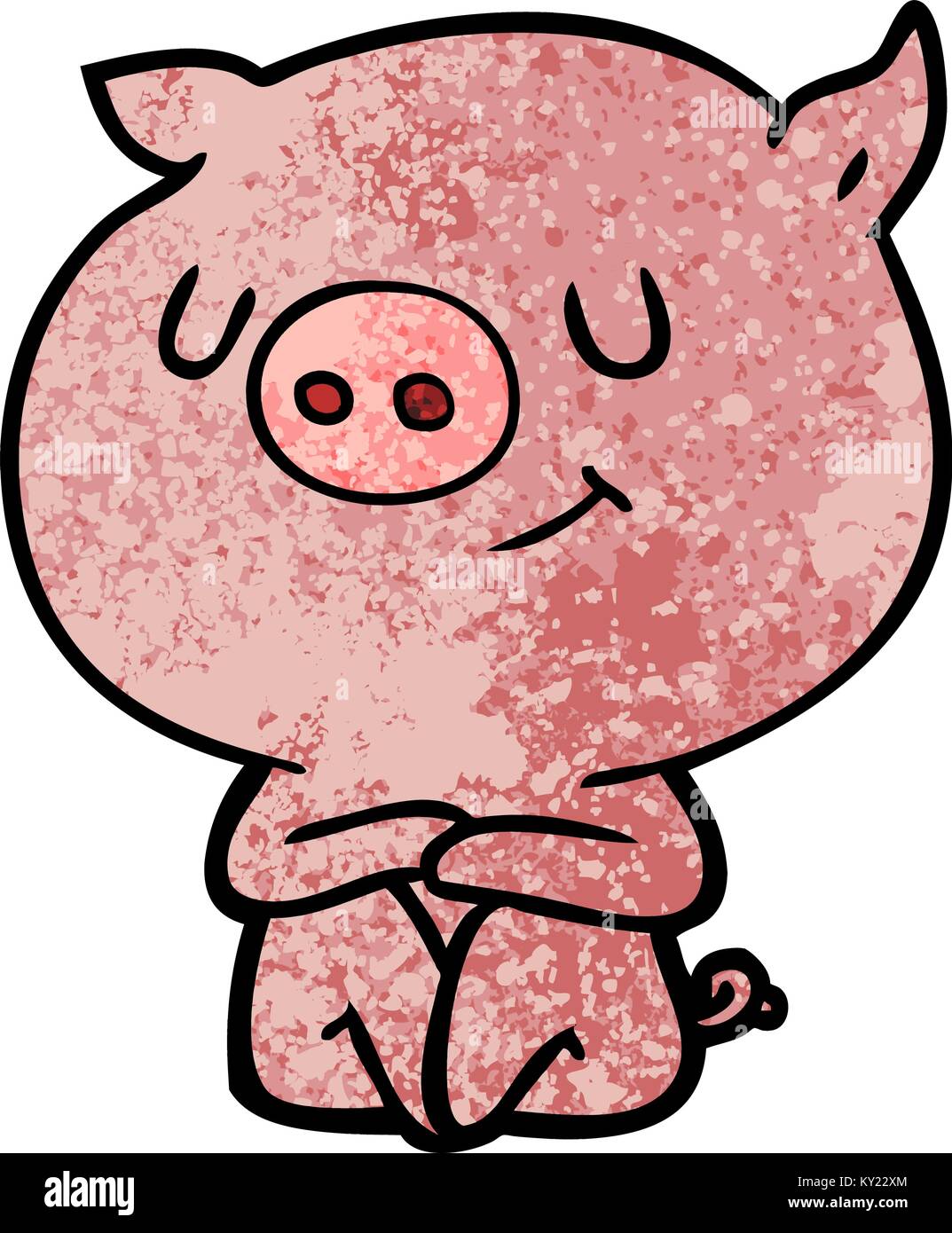 happy cartoon pig Stock Vector Image & Art - Alamy