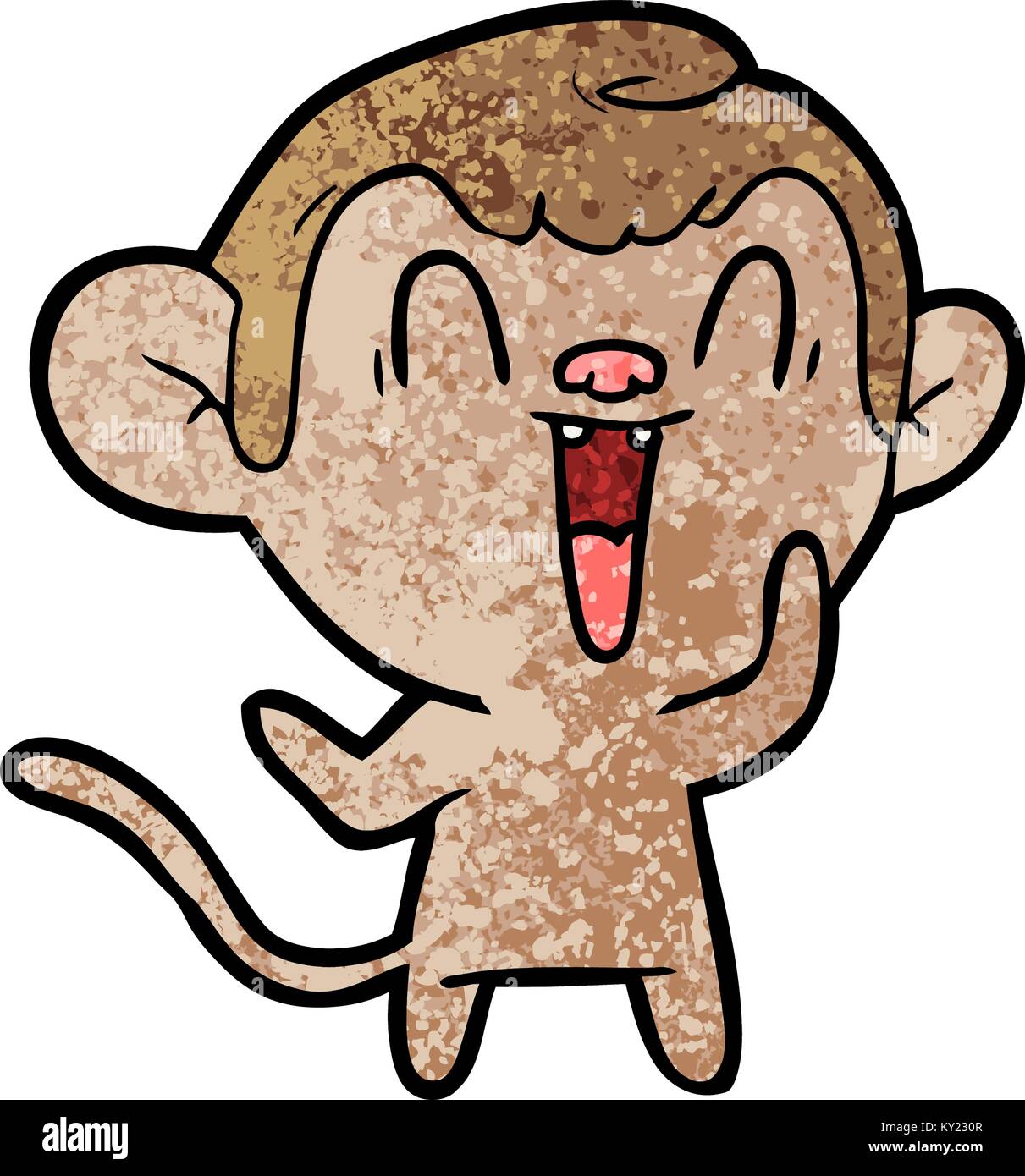 cartoon laughing monkey Stock Vector Image & Art - Alamy