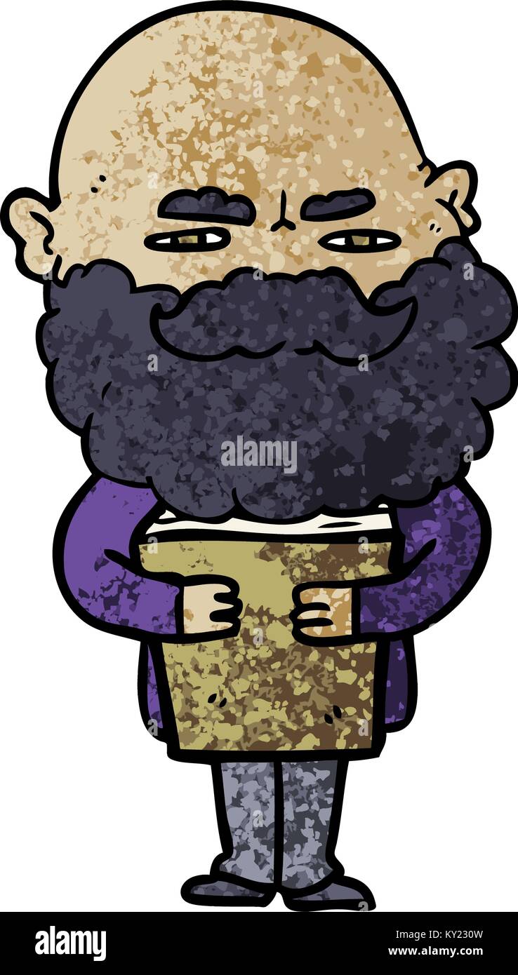 cartoon man with beard frowning Stock Vector Image & Art - Alamy