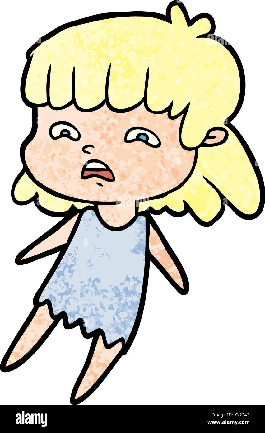 cartoon worried woman Stock Vector Image & Art - Alamy