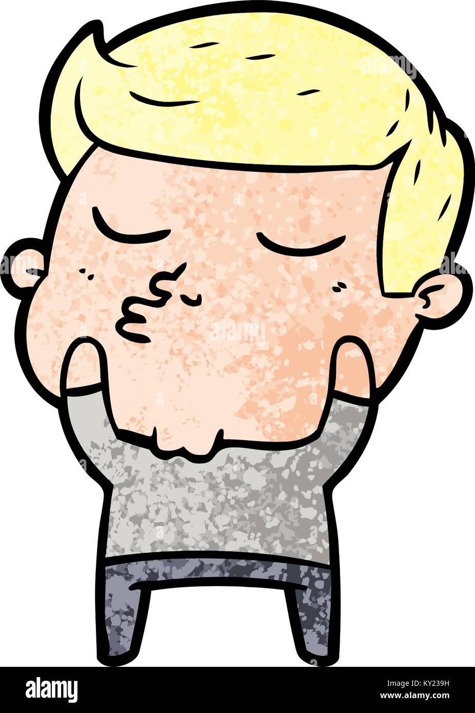 cartoon model guy pouting Stock Vector Image & Art - Alamy