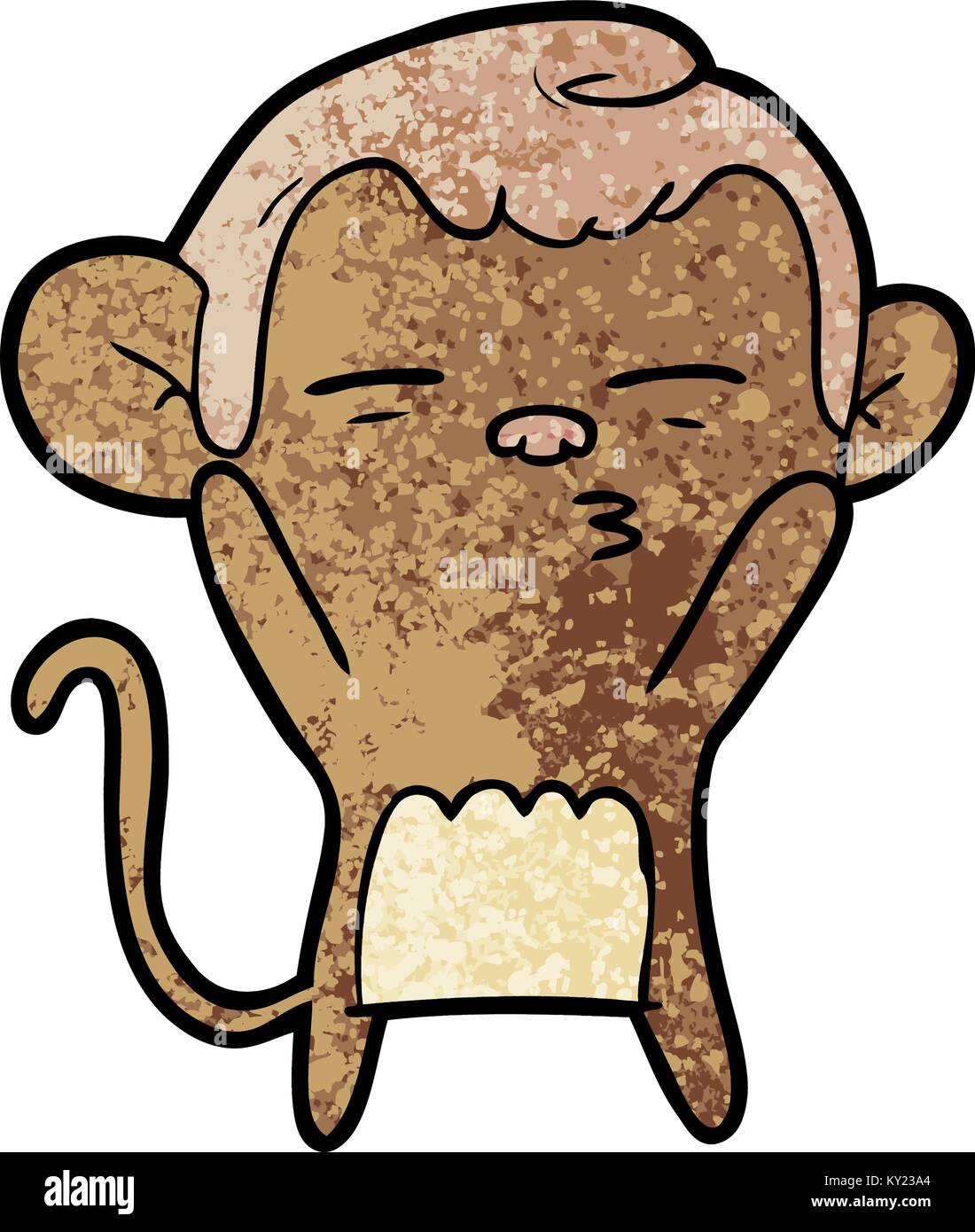 cartoon suspicious monkey Stock Vector Image & Art - Alamy