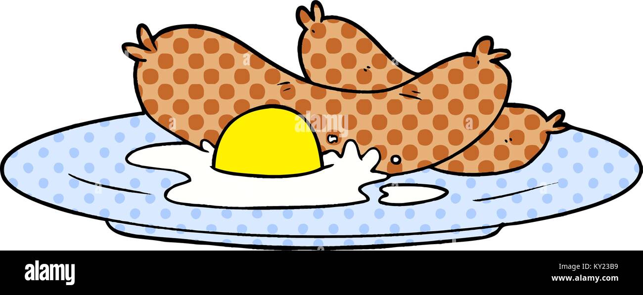 cooked breakfast cartoon Stock Vector Image & Art - Alamy