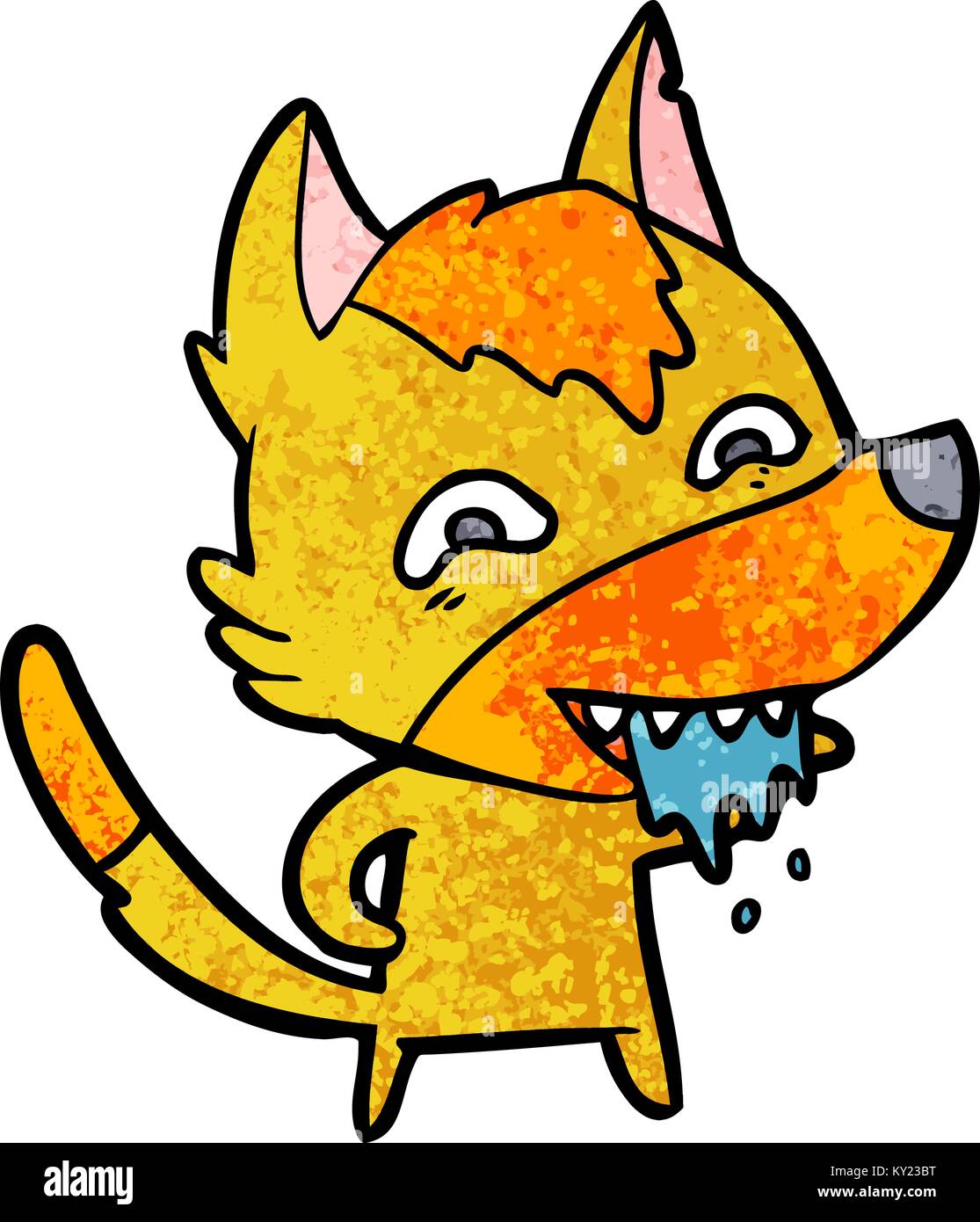 hungry fox cartoon character Stock Vector Image & Art - Alamy