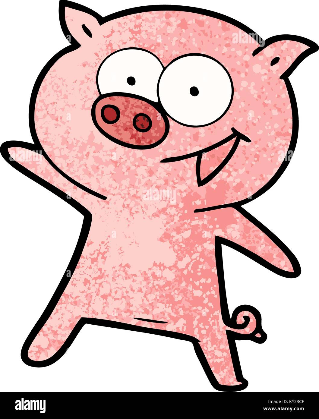 cheerful dancing pig cartoon Stock Vector Image & Art - Alamy