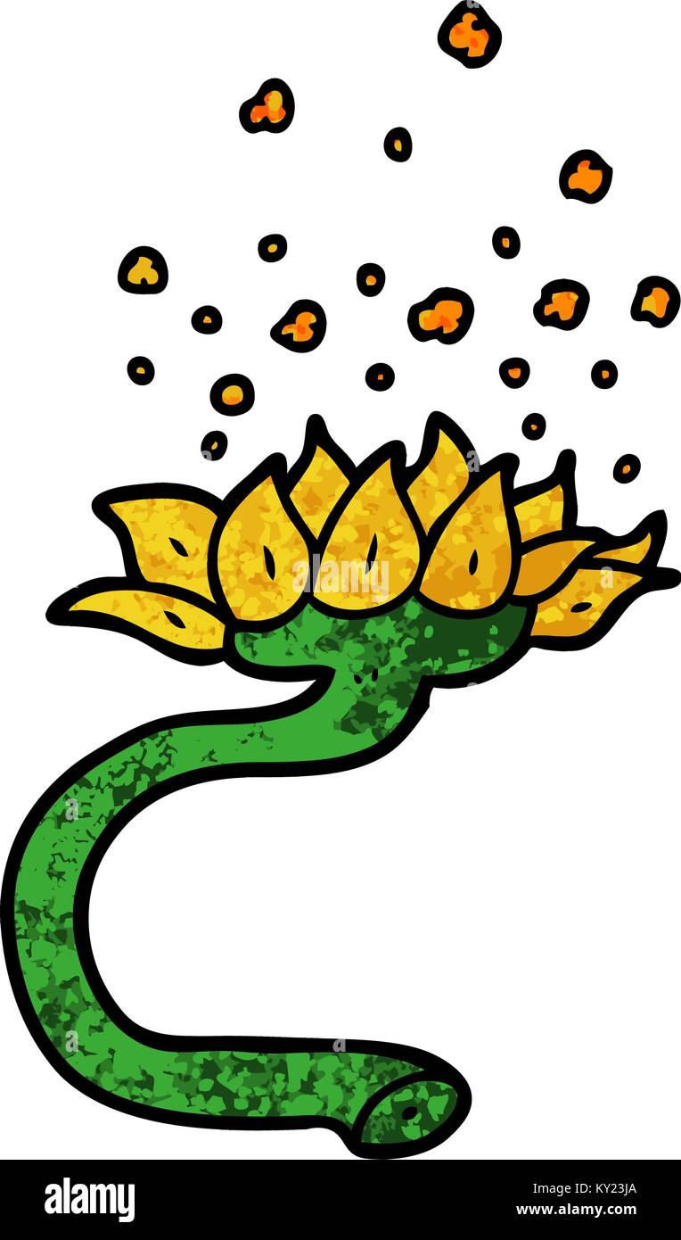 cartoon flower releasing pollen Stock Vector Image & Art - Alamy