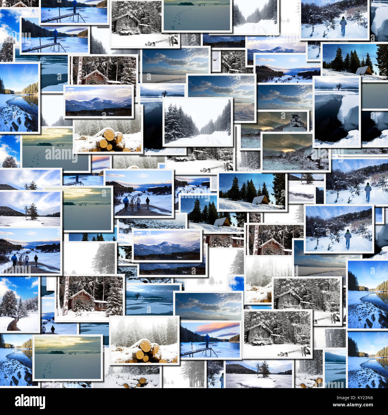 Winter collage hi-res stock photography and images - Alamy