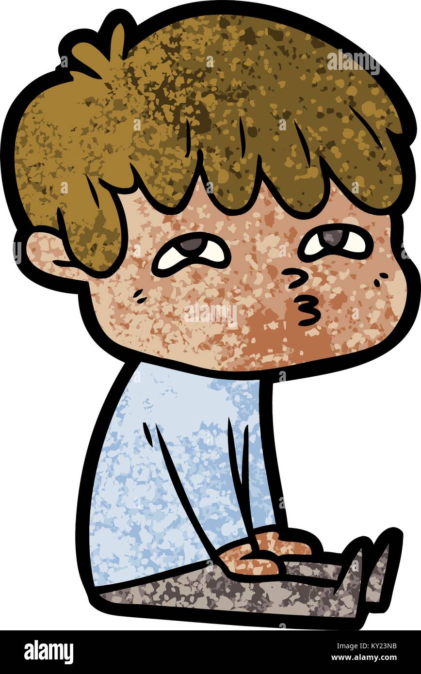 cartoon curious man Stock Vector Image & Art - Alamy