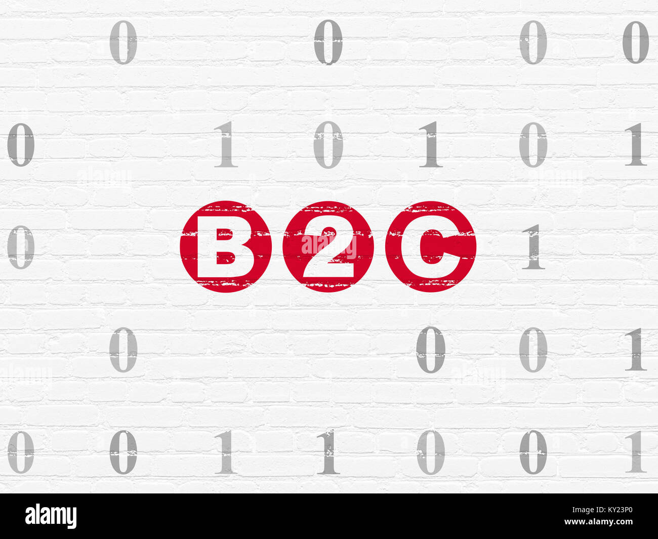 Finance concept: B2c on wall background Stock Photo - Alamy