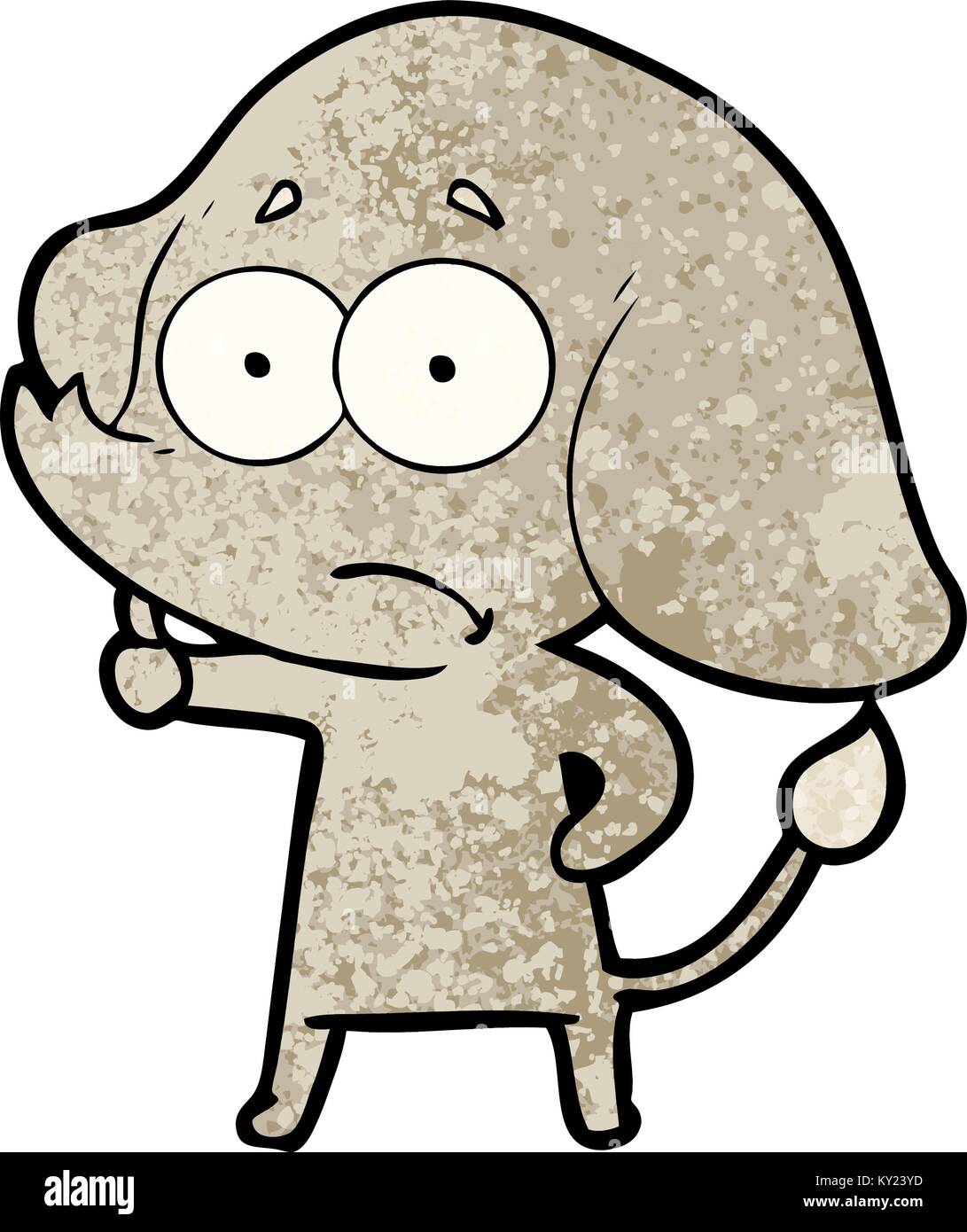 cartoon unsure elephant Stock Vector Image & Art - Alamy