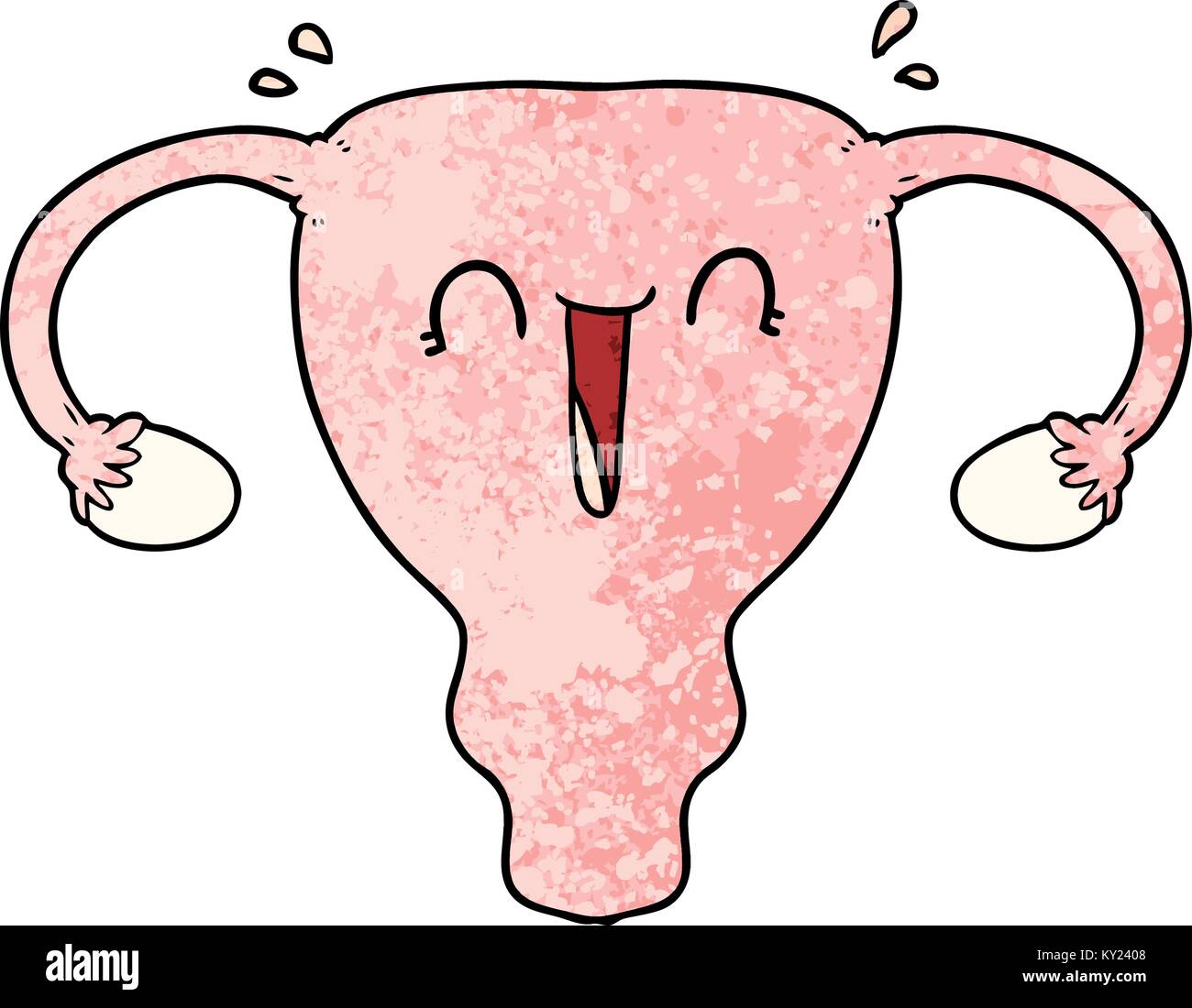cartoon happy uterus Stock Vector Image & Art - Alamy