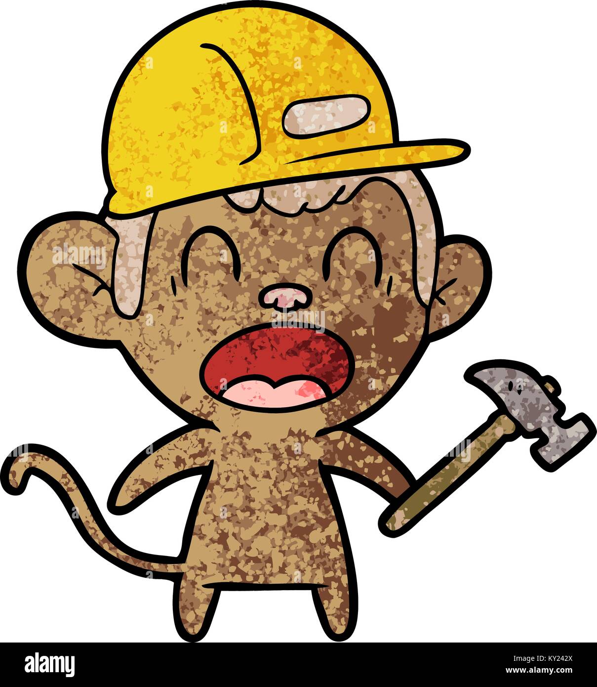 shouting cartoon monkey Stock Vector Image & Art - Alamy