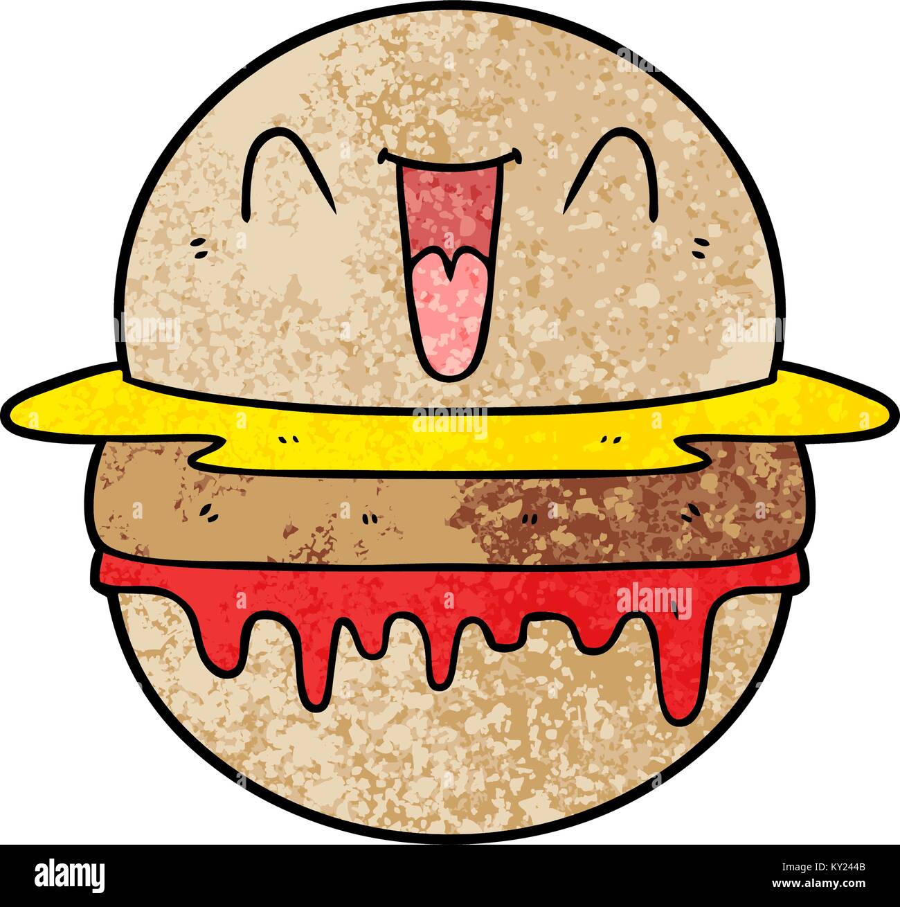 cartoon happy burger Stock Vector Image & Art - Alamy