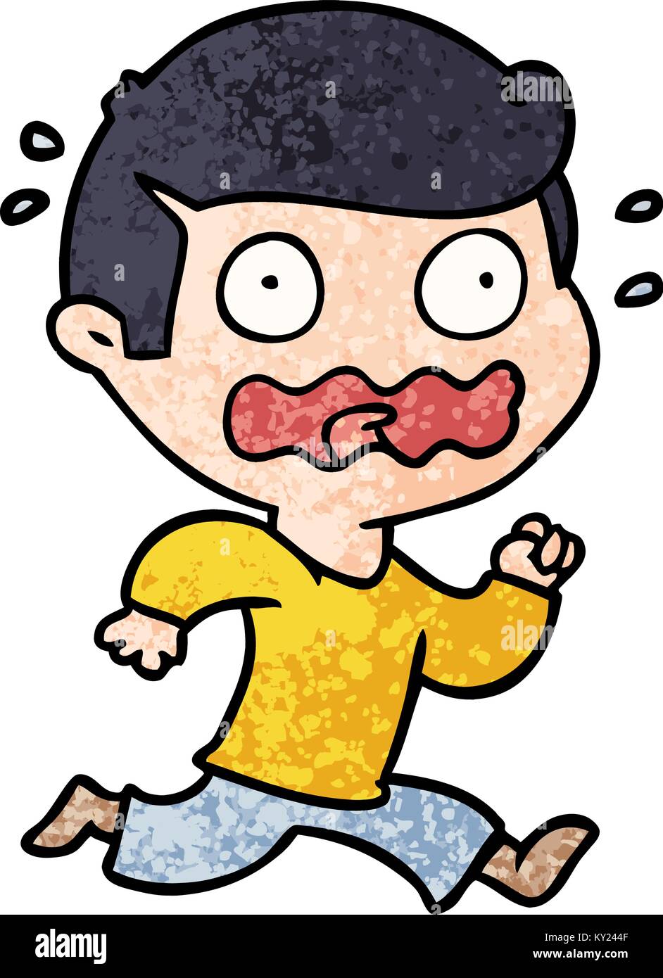 cartoon man totally stressed out Stock Vector Image & Art - Alamy