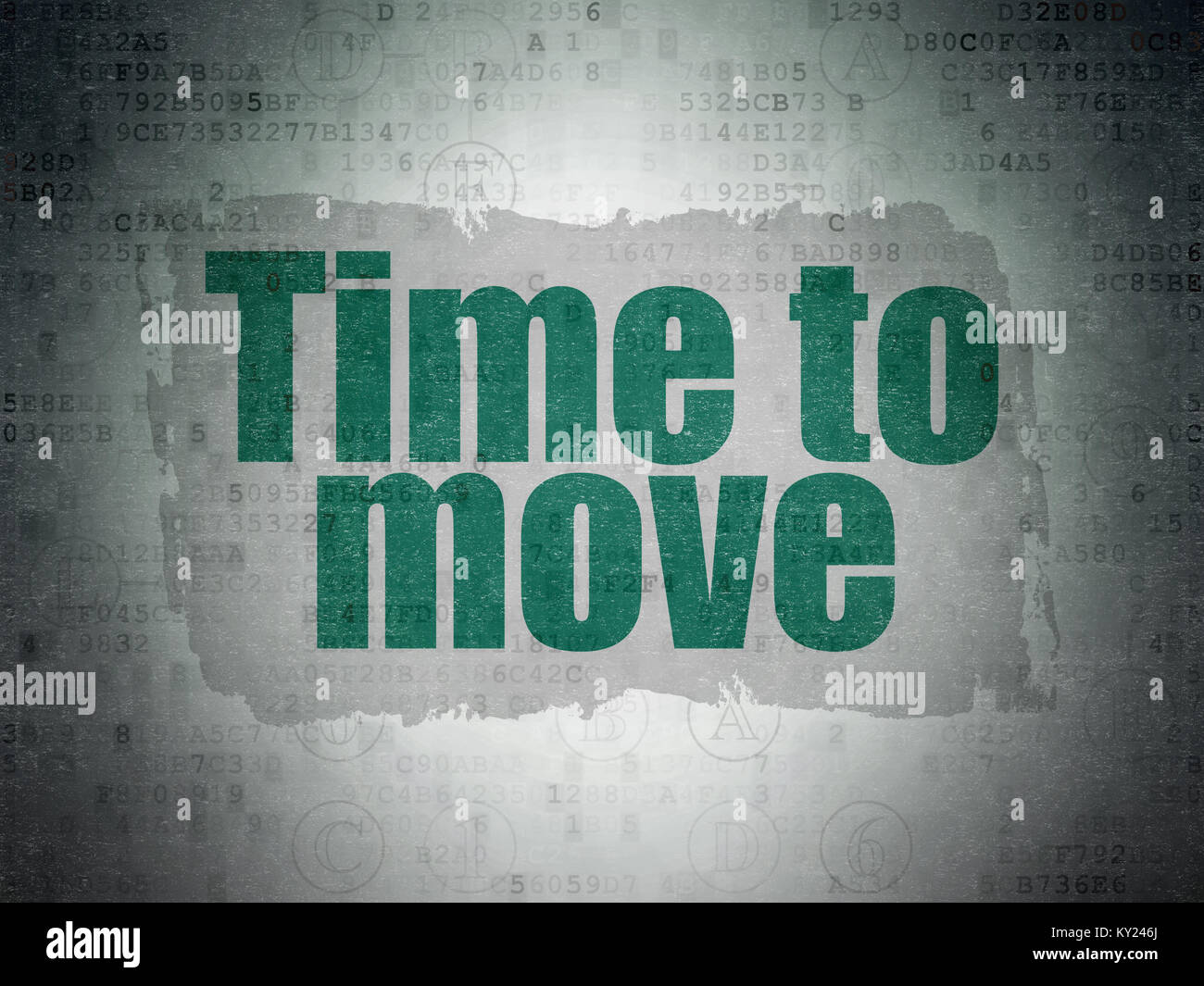 Timeline concept: Time to Move on Digital Data Paper background Stock ...
