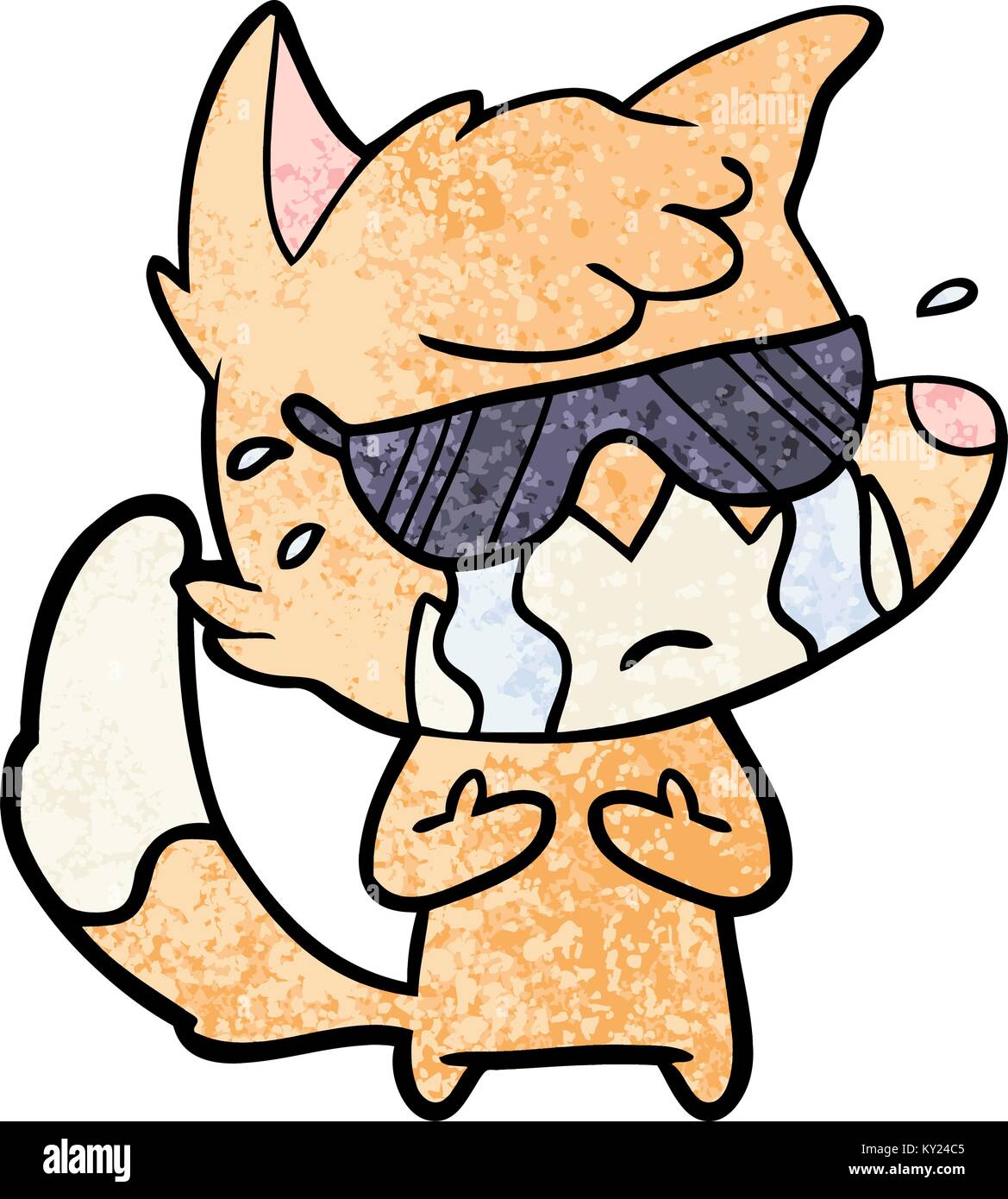 crying fox cartoon Stock Vector Image & Art - Alamy