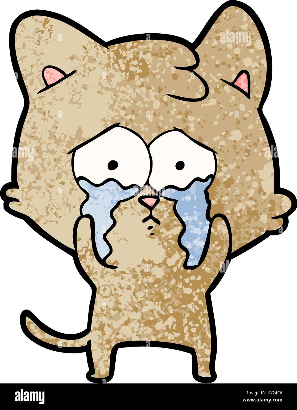 cartoon crying cat Stock Vector Image & Art - Alamy