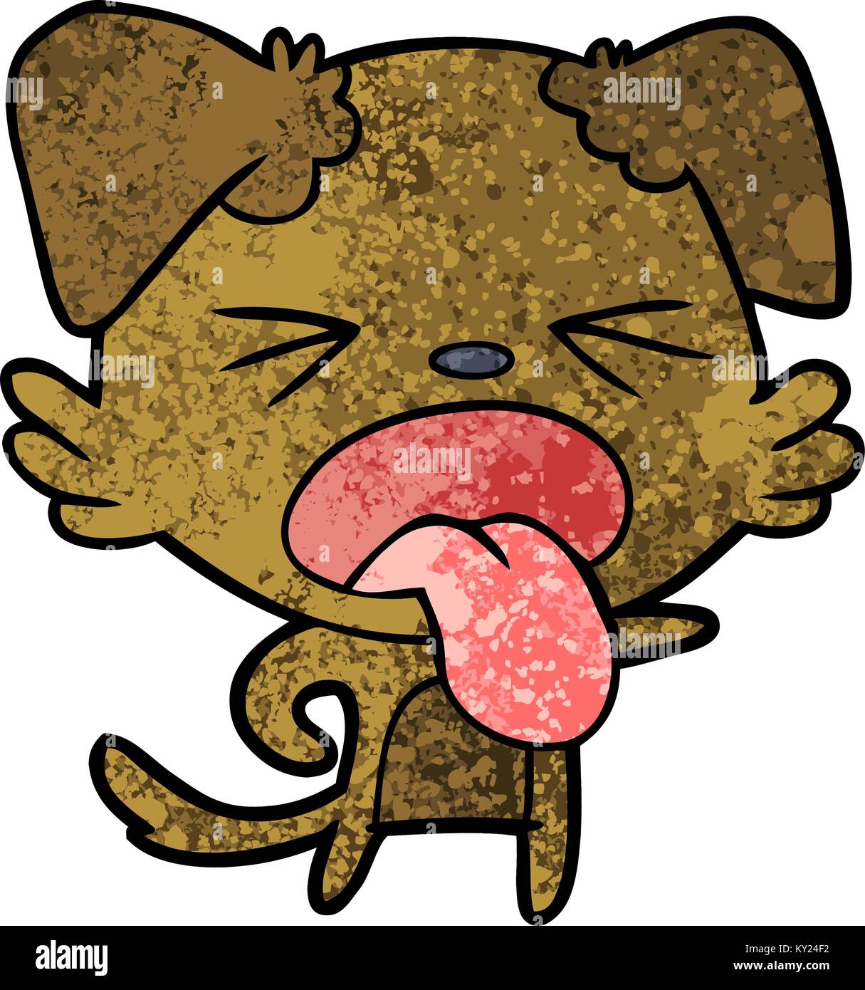 cartoon disgusted dog Stock Vector Image & Art - Alamy