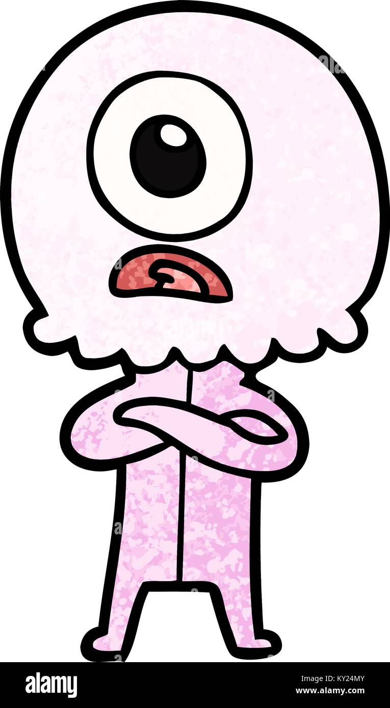 cartoon cyclops alien spaceman Stock Vector Image & Art - Alamy