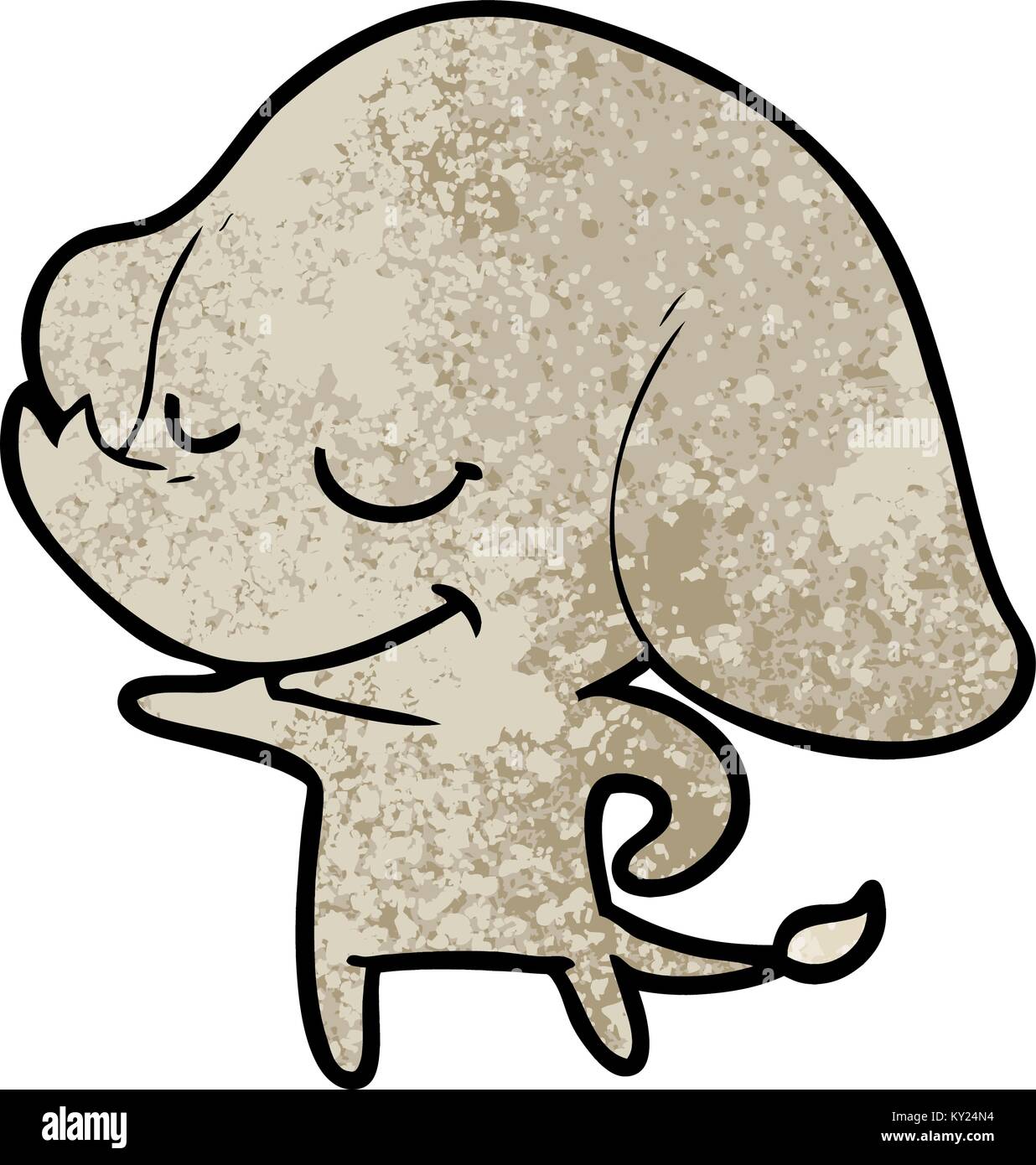 cartoon smiling elephant Stock Vector Image & Art - Alamy