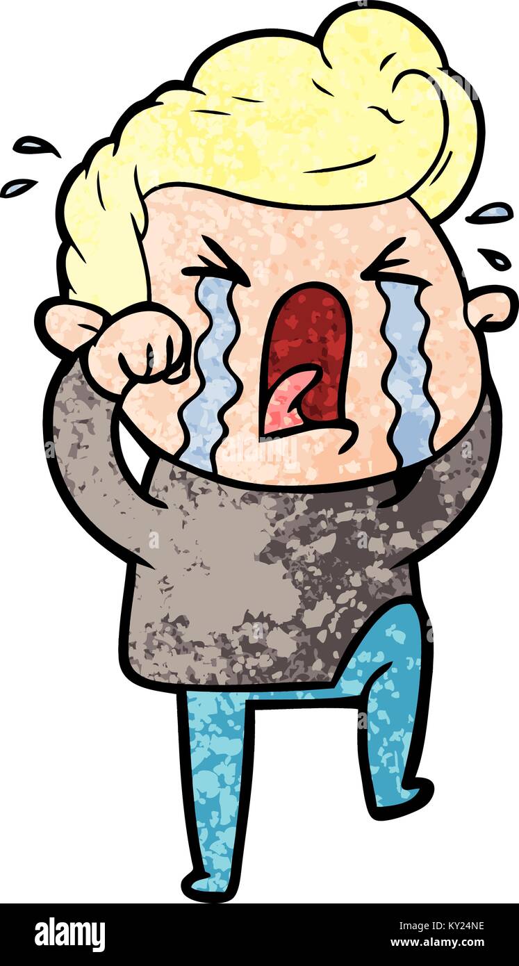 cartoon crying man Stock Vector Image & Art - Alamy