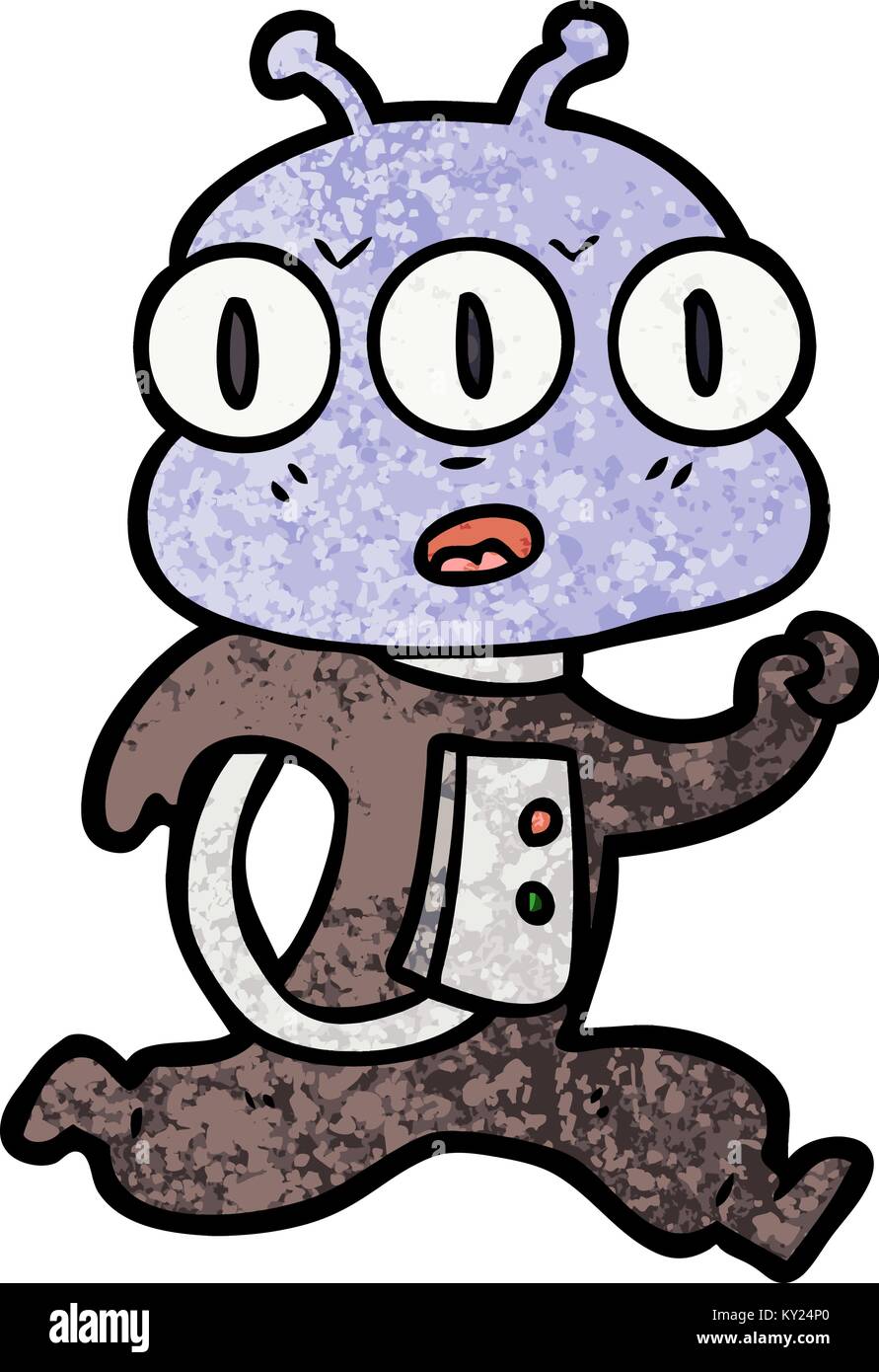cartoon three eyed alien Stock Vector Image & Art - Alamy