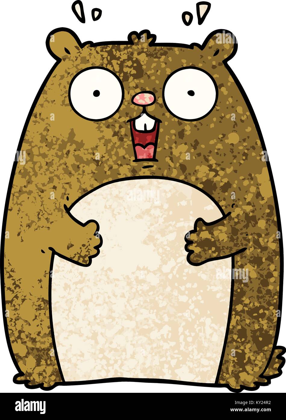 cartoon shocked ground hog Stock Vector Image & Art - Alamy