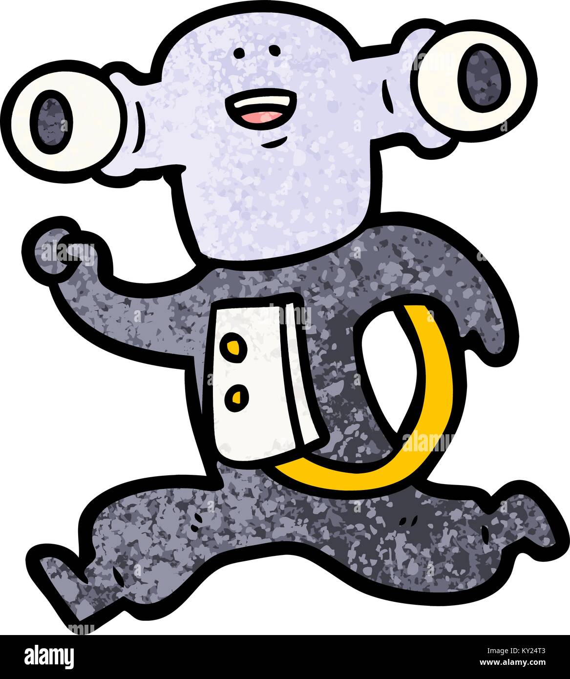 friendly cartoon alien running Stock Vector Image & Art - Alamy