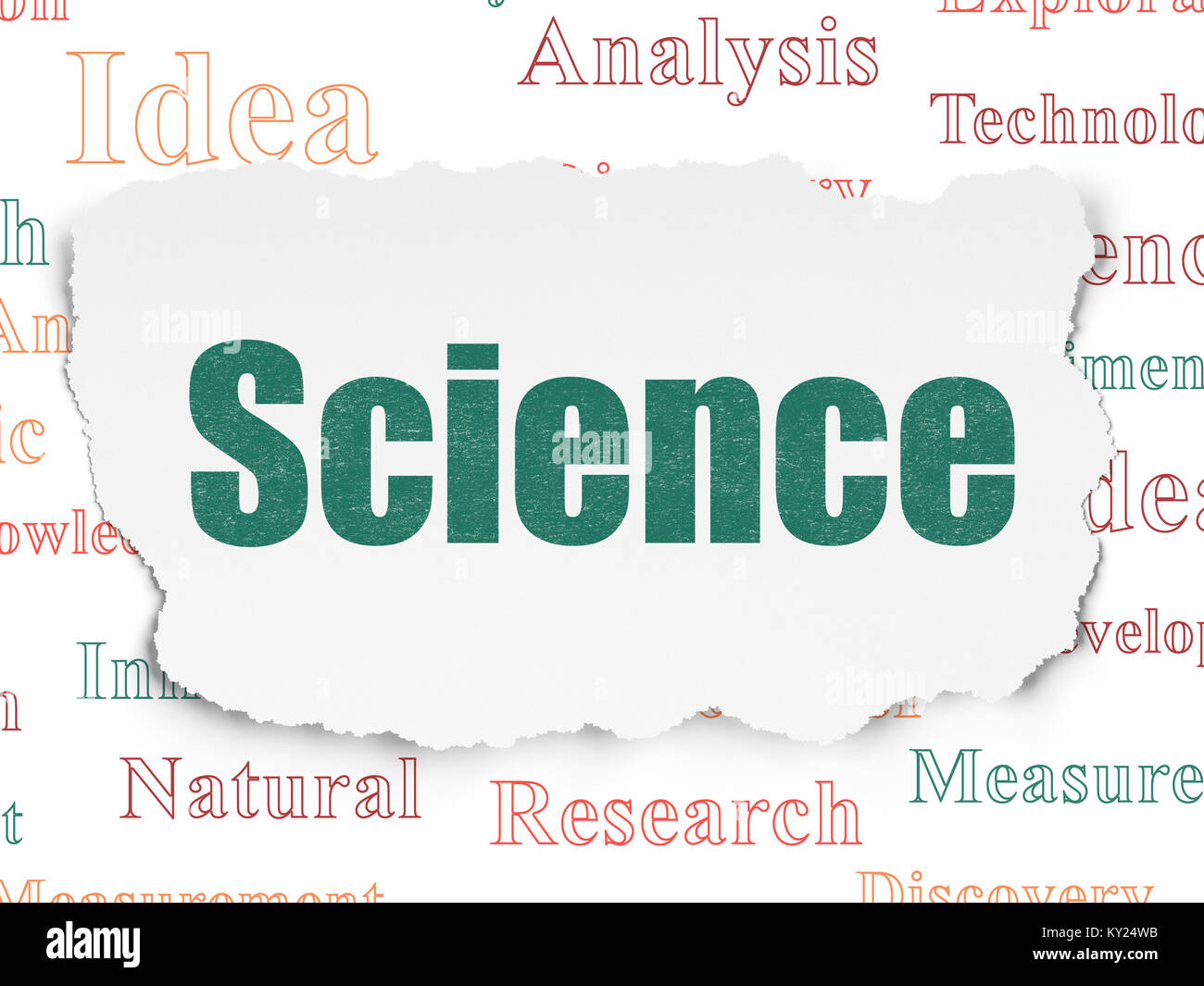 Science concept: Science on Torn Paper background Stock Photo - Alamy