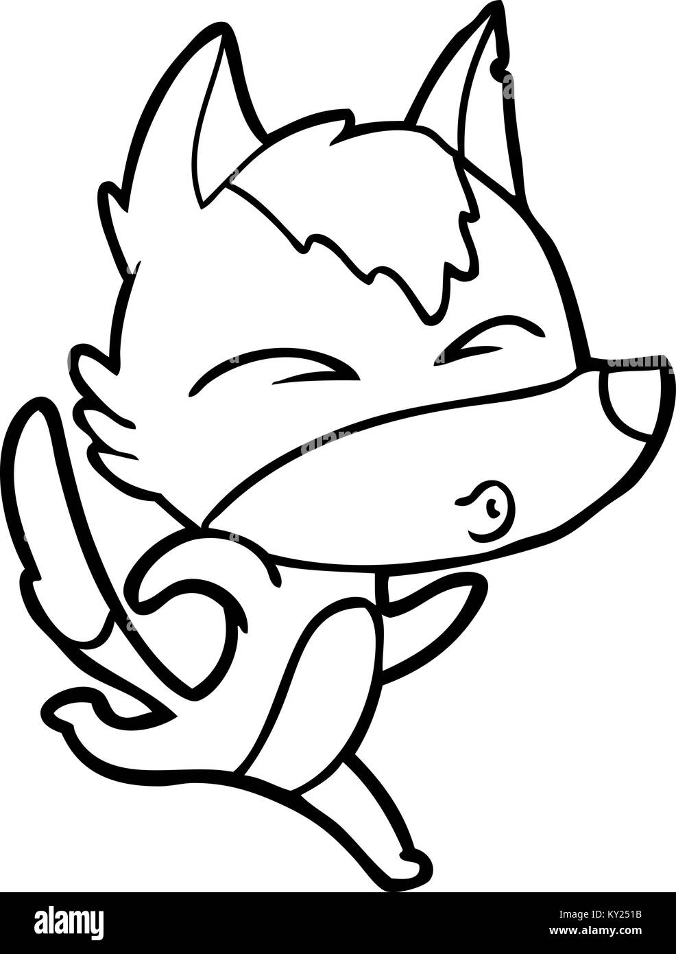 cartoon wolf running Stock Vector Image & Art - Alamy