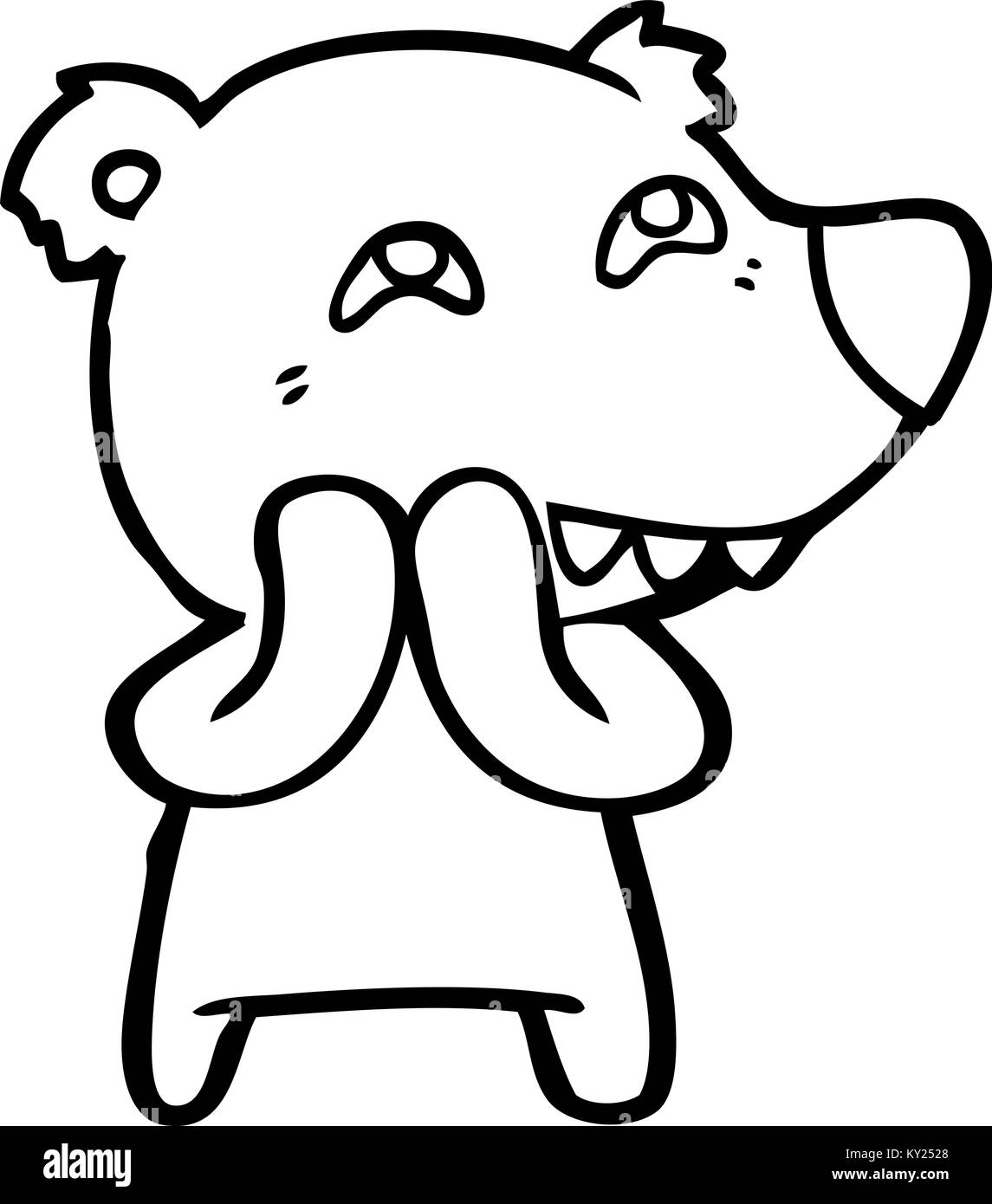 cartoon bear showing teeth Stock Vector Image & Art - Alamy