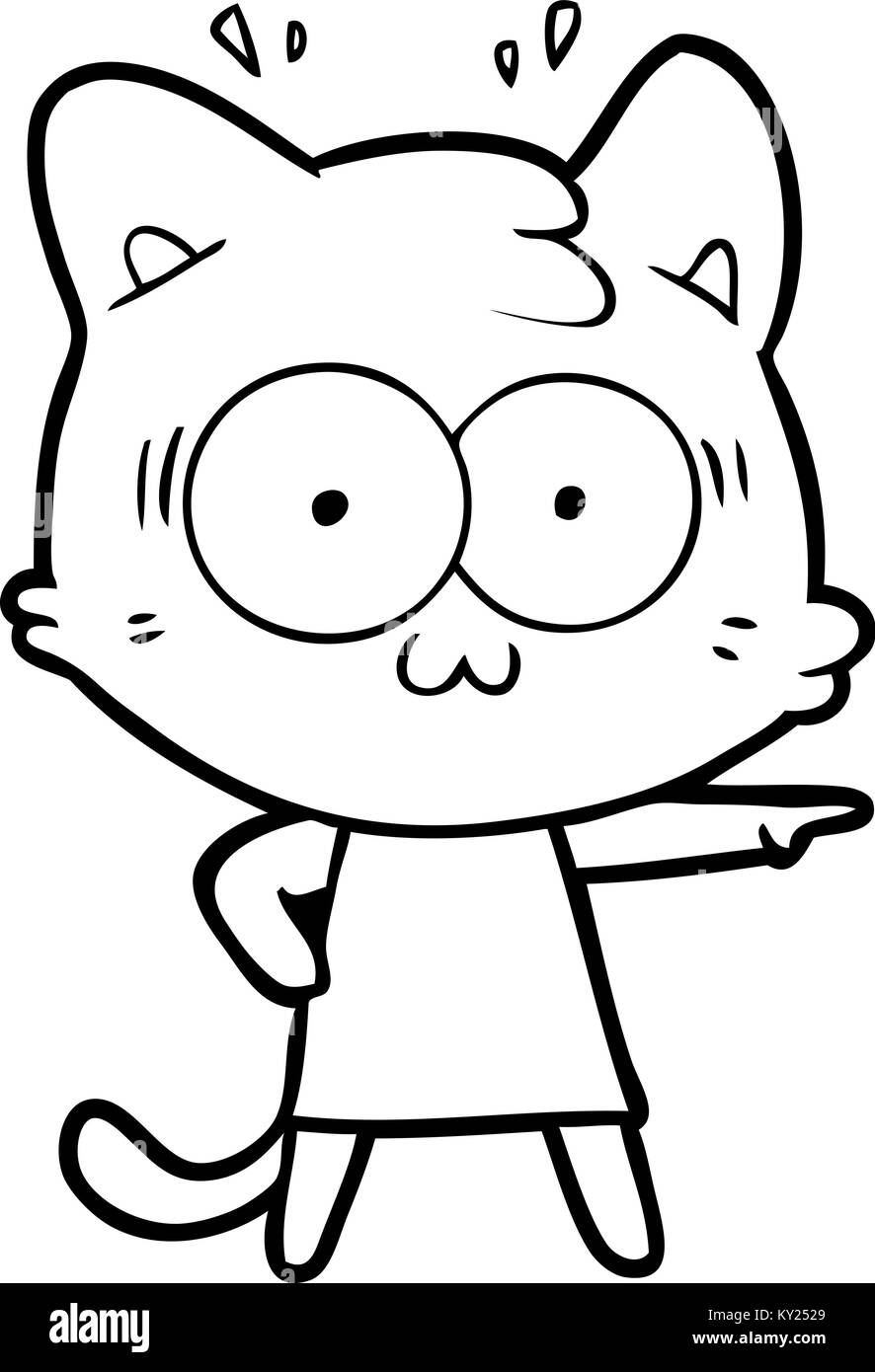 cartoon surprised cat Stock Vector Image & Art - Alamy