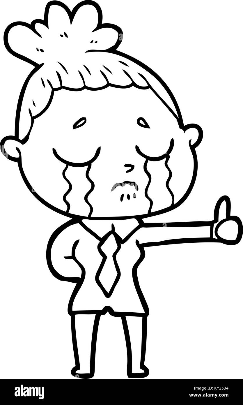 cartoon crying businesswoman Stock Vector Image & Art - Alamy