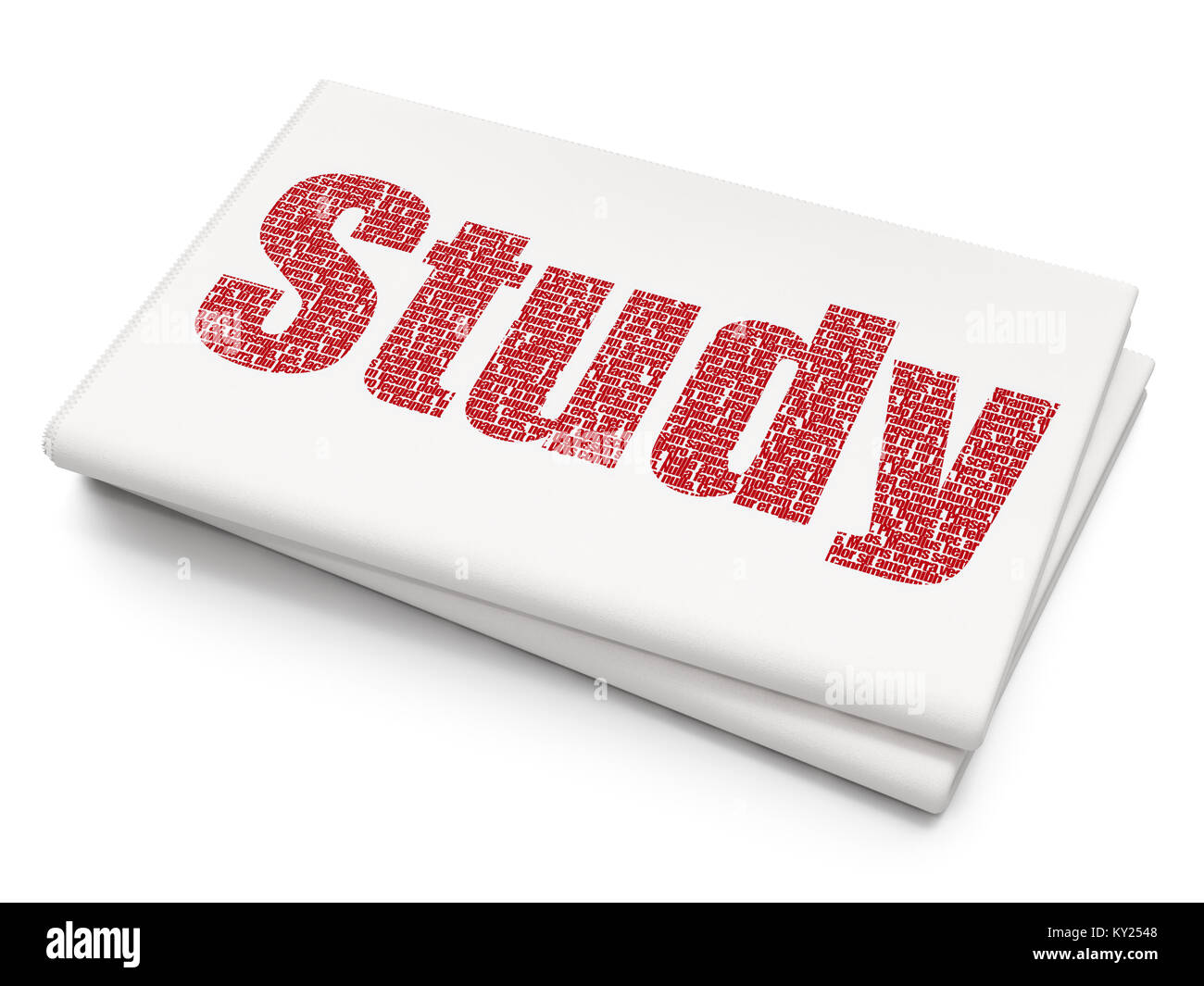 Learning concept: Study on Blank Newspaper background Stock Photo - Alamy