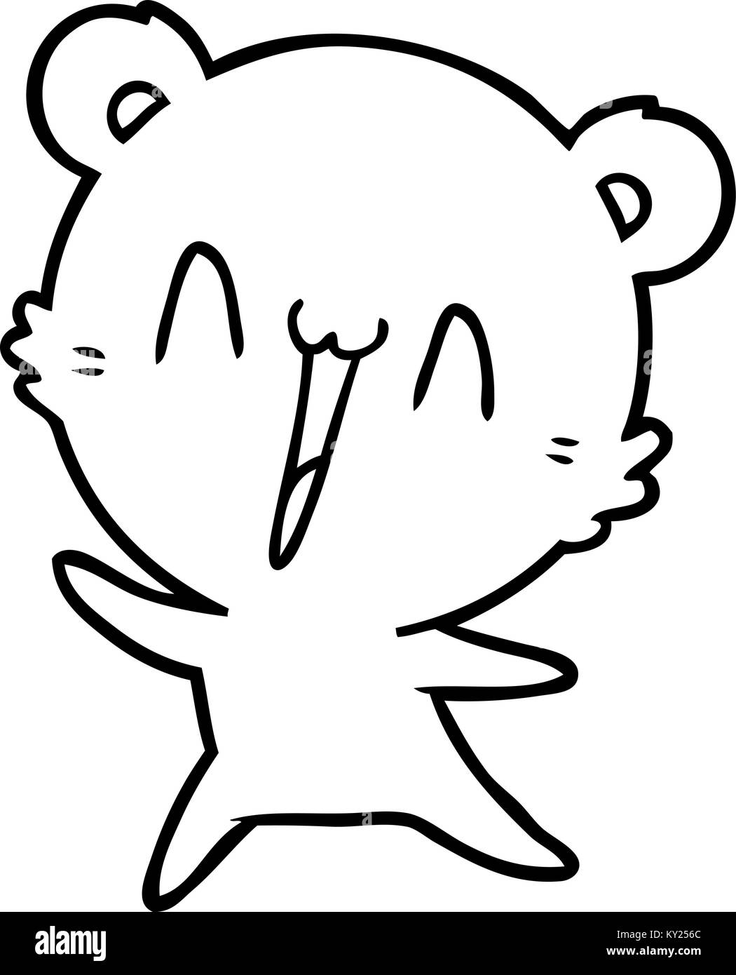 happy bear cartoon Stock Vector Image & Art - Alamy