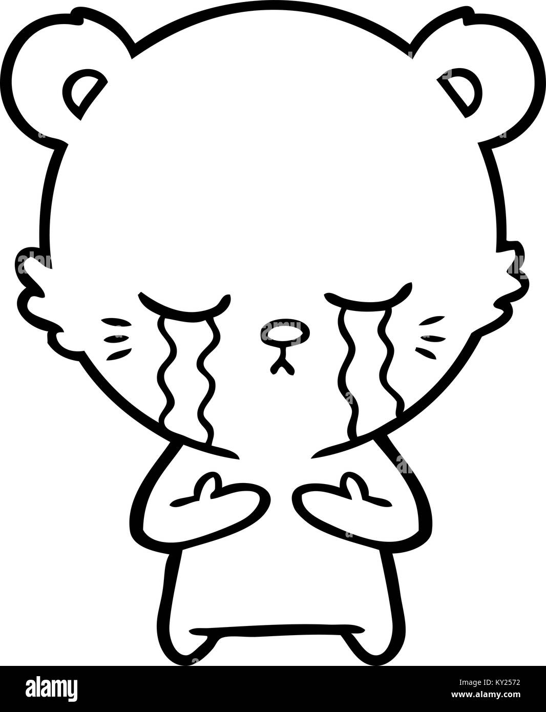 crying cartoon bear Stock Vector Image & Art - Alamy
