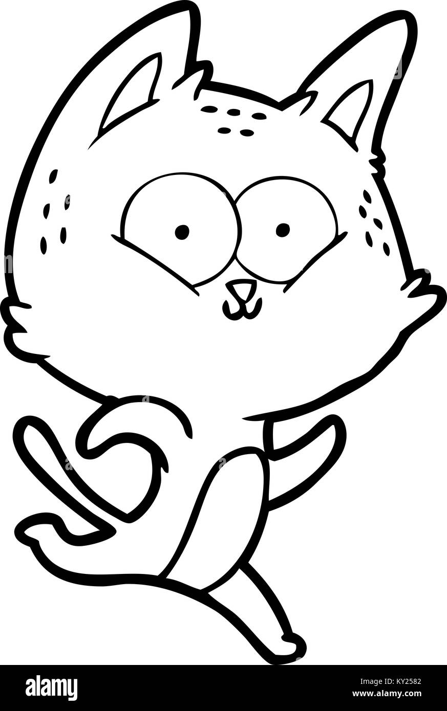 cartoon cat running Stock Vector Image & Art - Alamy
