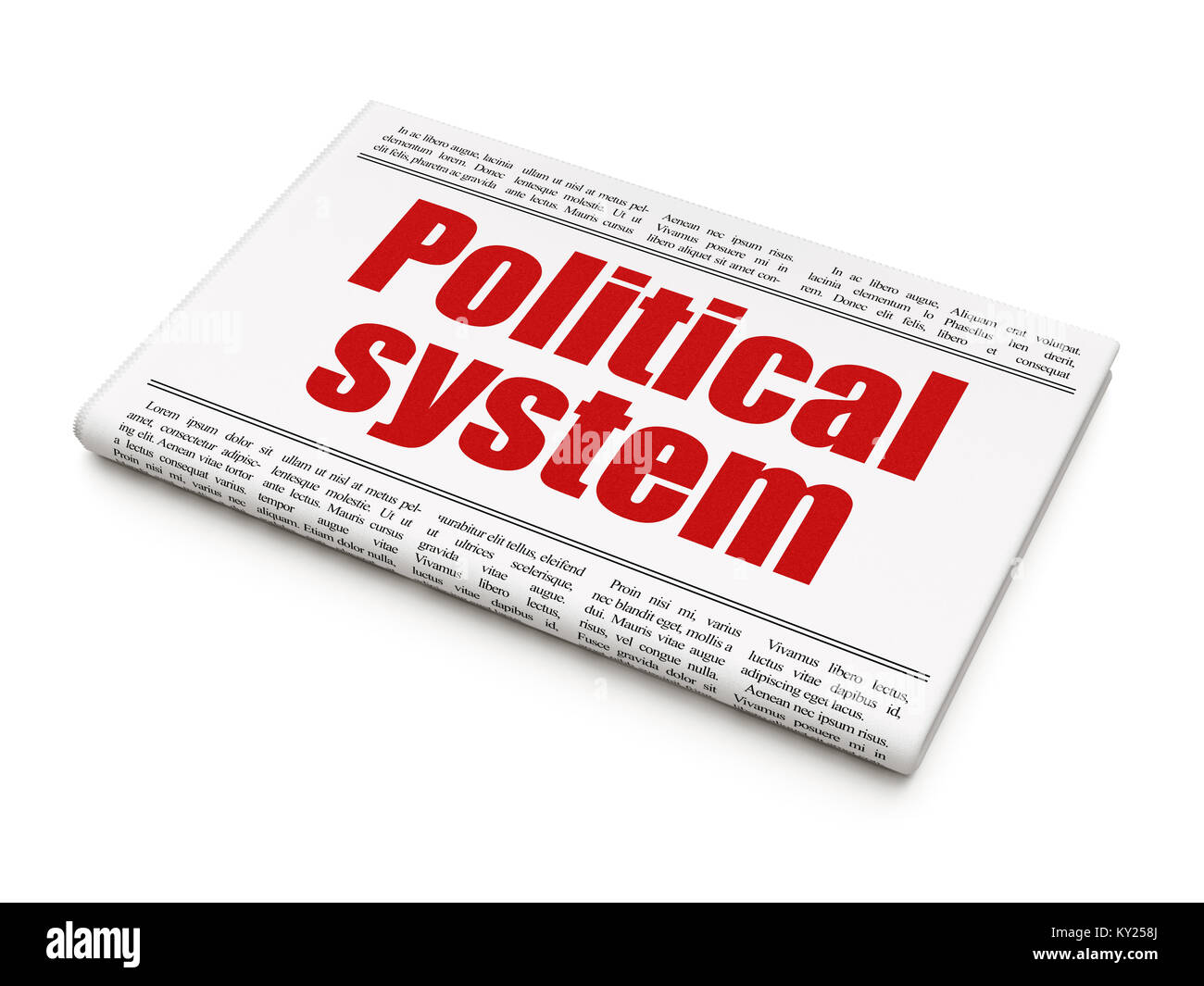 Politics concept: newspaper headline Political System Stock Photo - Alamy
