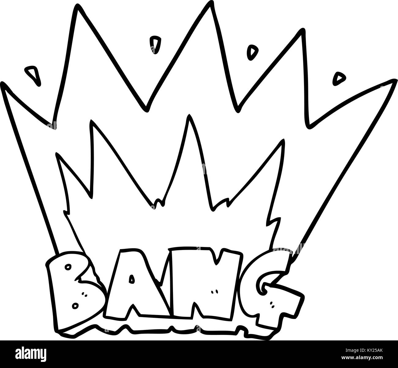 Freehand Retro Cartoon Bang Symbol High Resolution Stock Photography ...
