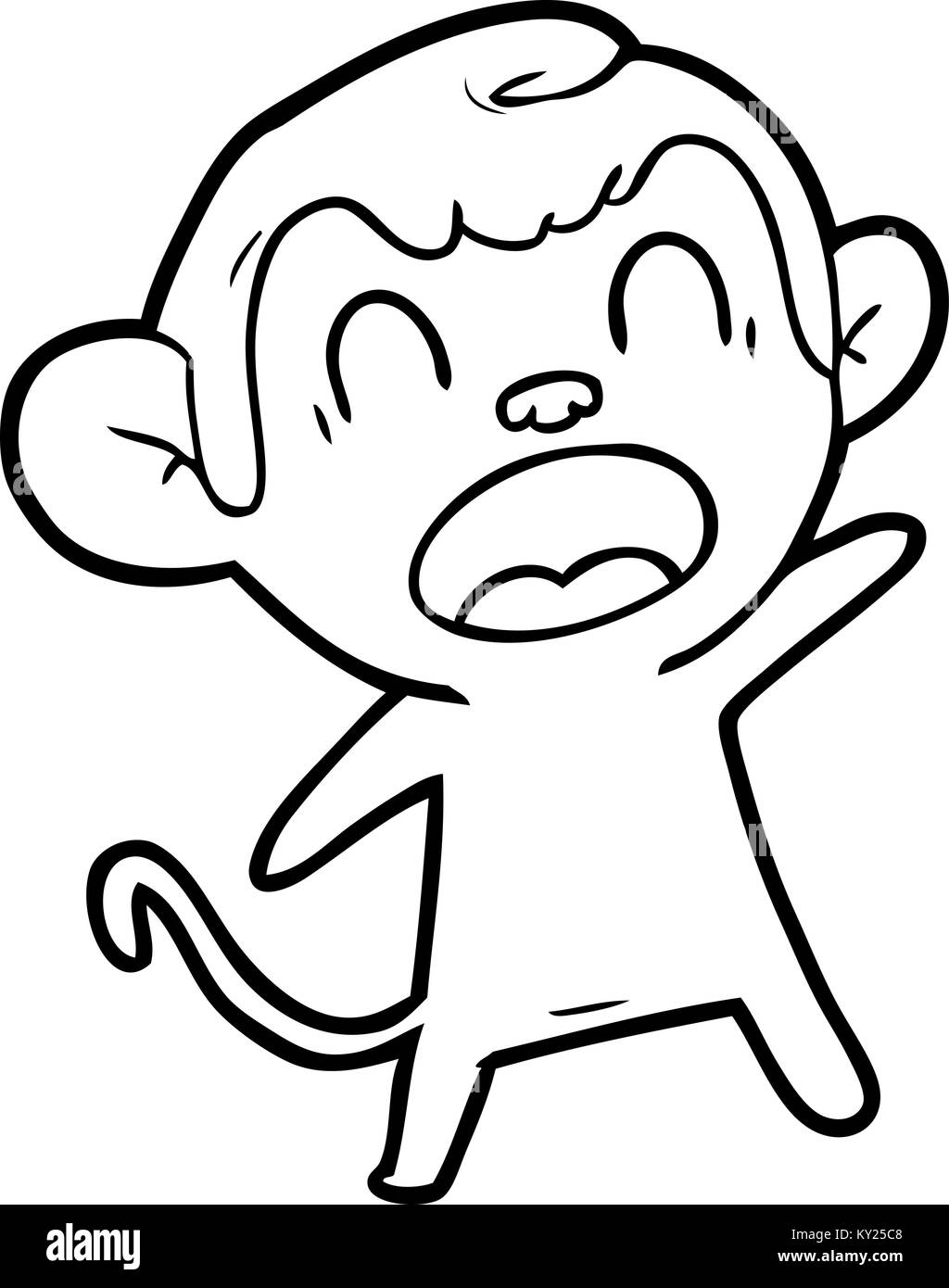 shouting cartoon monkey Stock Vector Image & Art - Alamy
